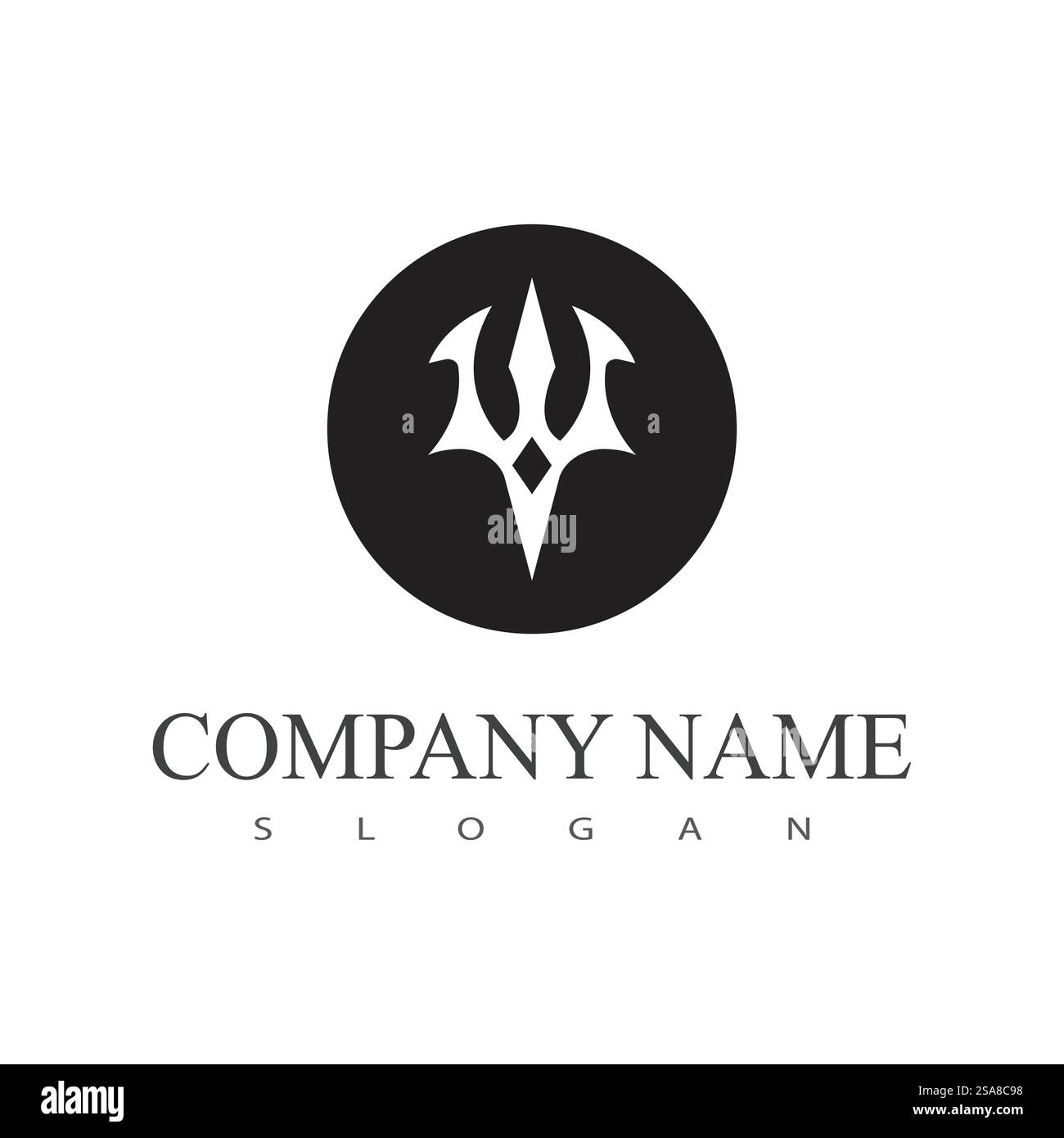 Trident logo vector template symbol element design Stock Vector Image ...