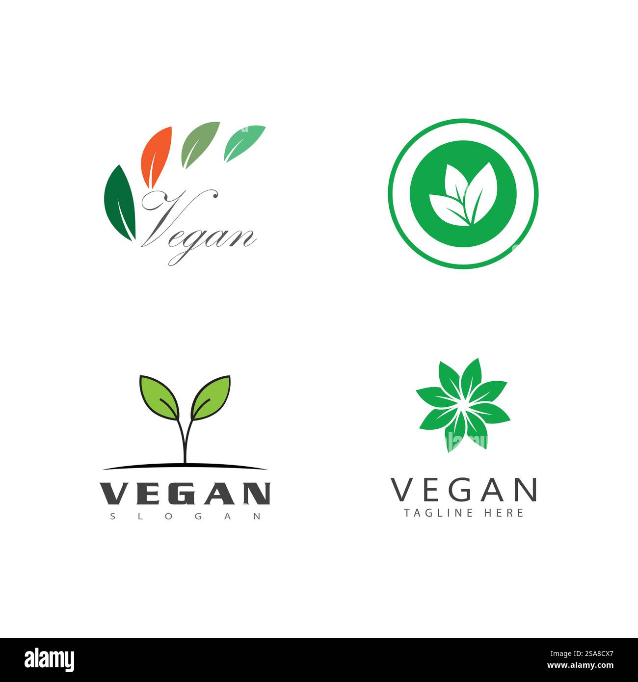 Vegan logo vector template symbol design Stock Vector Image & Art - Alamy