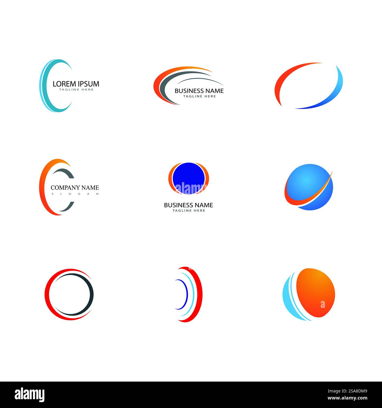 Circle logo vector template symbol element design Stock Vector Image ...