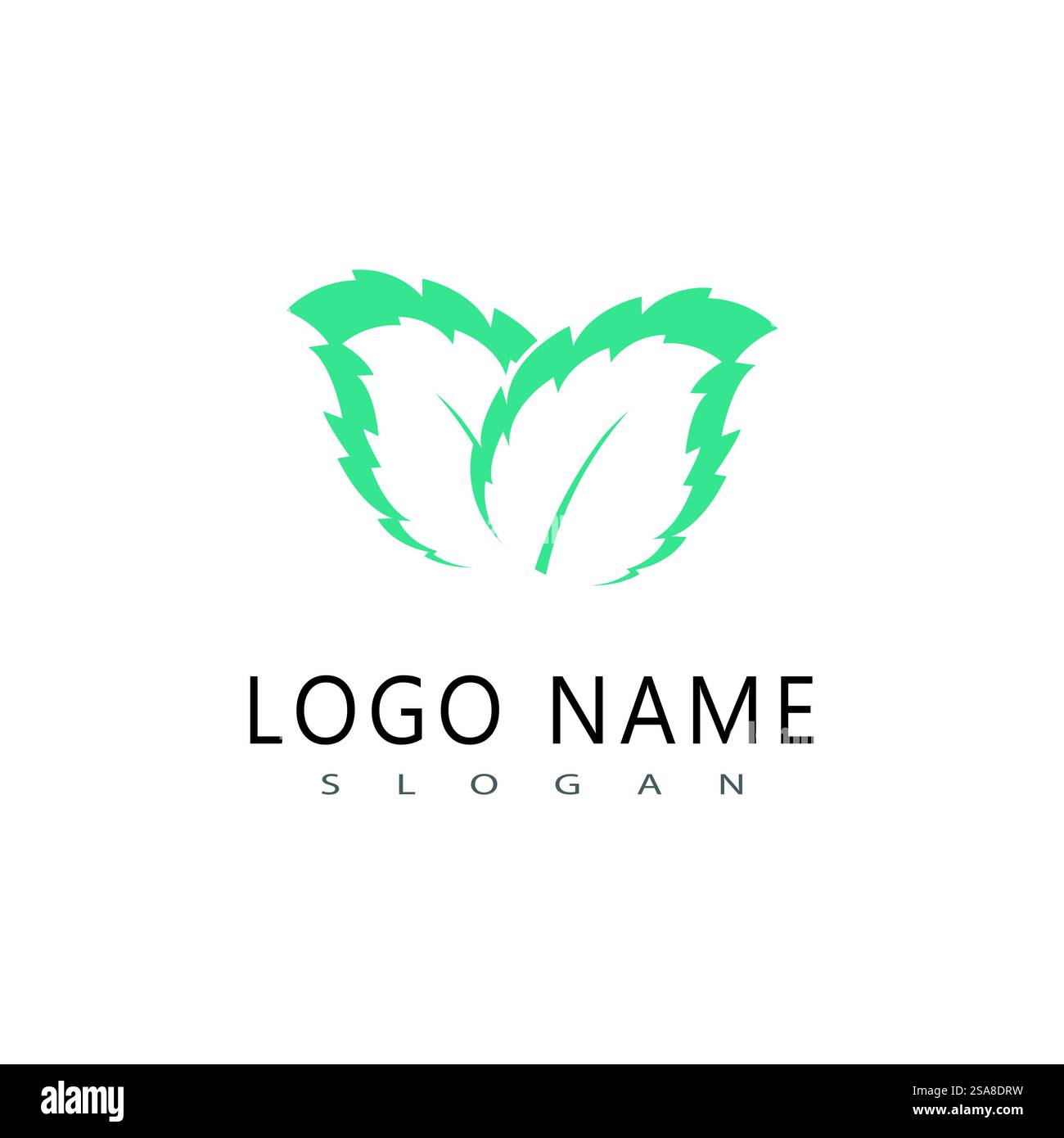 Mint leaf logo vector template symbol design Stock Vector Image & Art ...