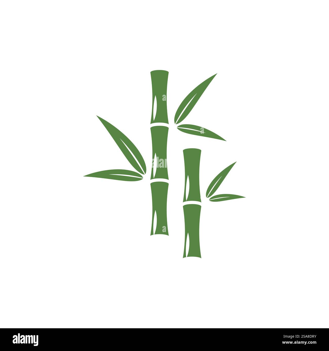 Bamboo logo with green leaf vector icon template Stock Vector Image & Art - Alamy