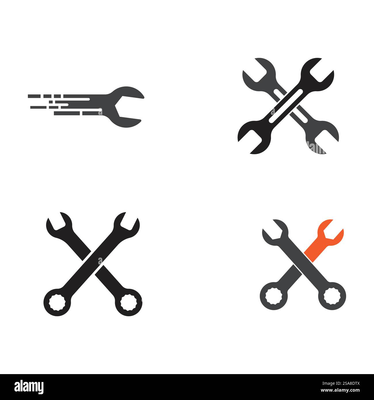 Wrench logo vector flat symbol design Stock Vector Image & Art - Alamy