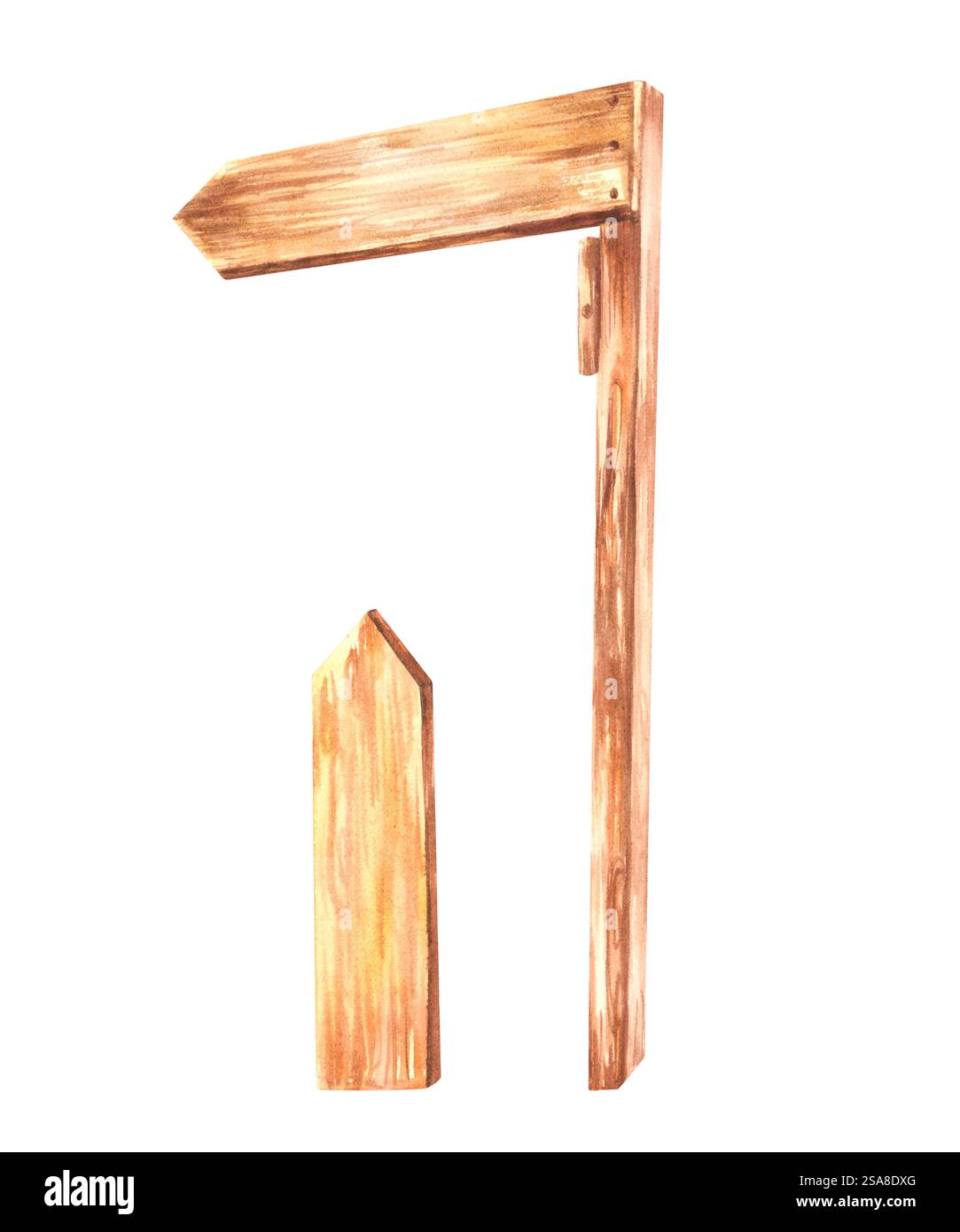 Wooden directional sign, arrow. Wooden signboards, board, banners ...