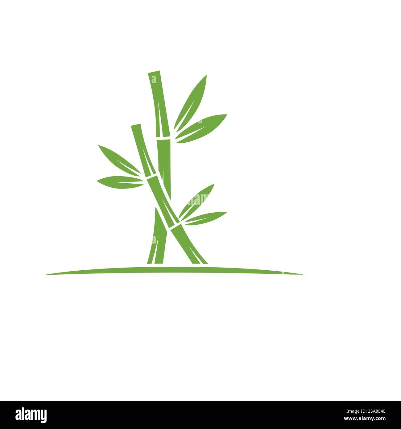 Bamboo logo with green leaf vector icon template Stock Vector Image & Art - Alamy