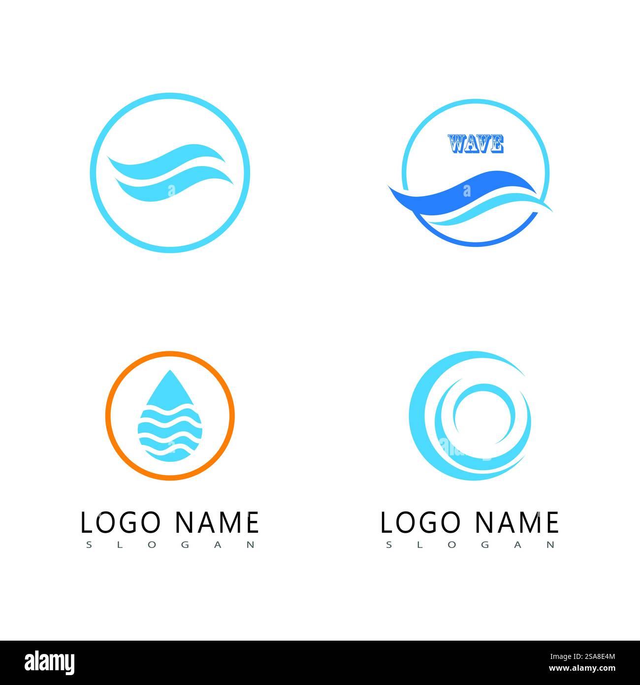 Wave logo vector template symbol design Stock Vector Image & Art - Alamy