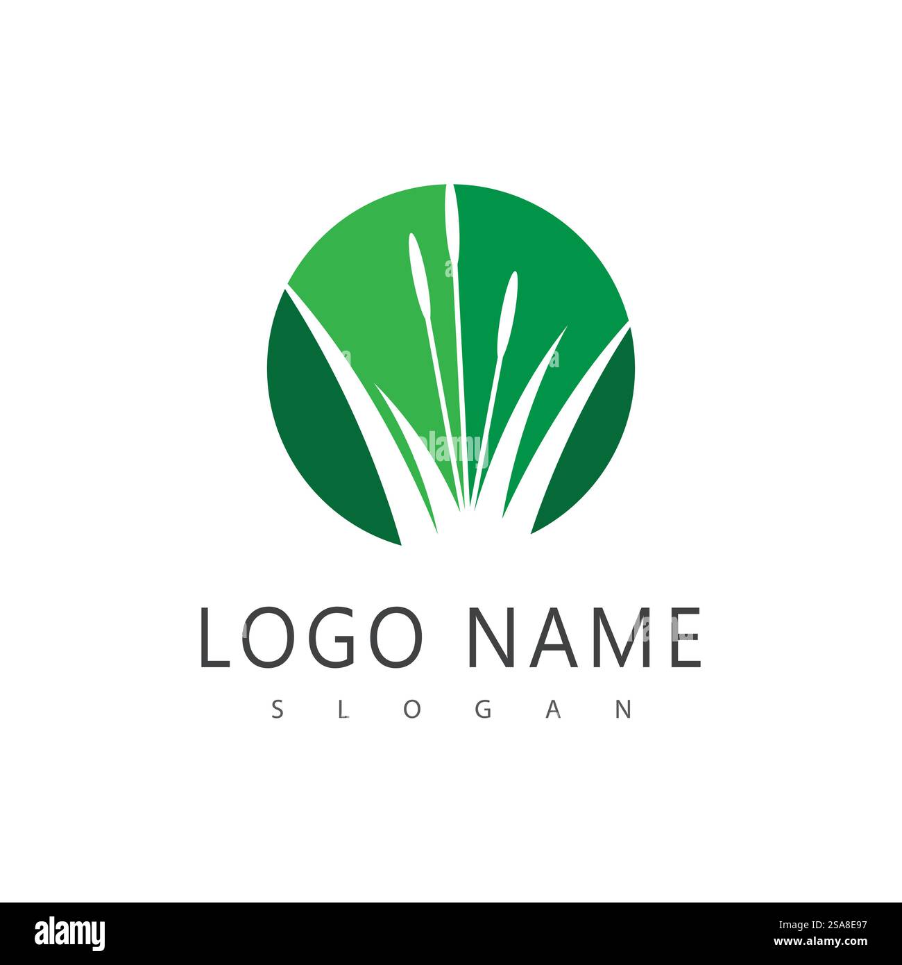 Grass logo vector template element and symbol Stock Vector Image & Art ...