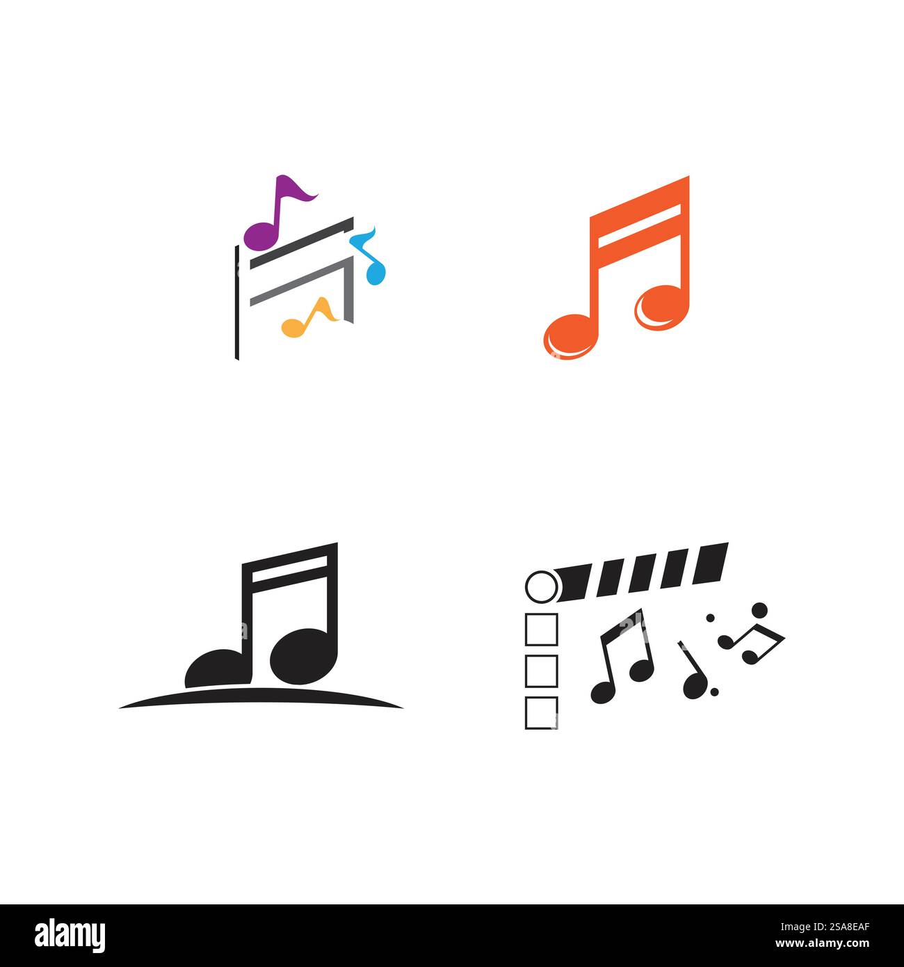 Note music logo vector template symbol design Stock Vector Image & Art ...