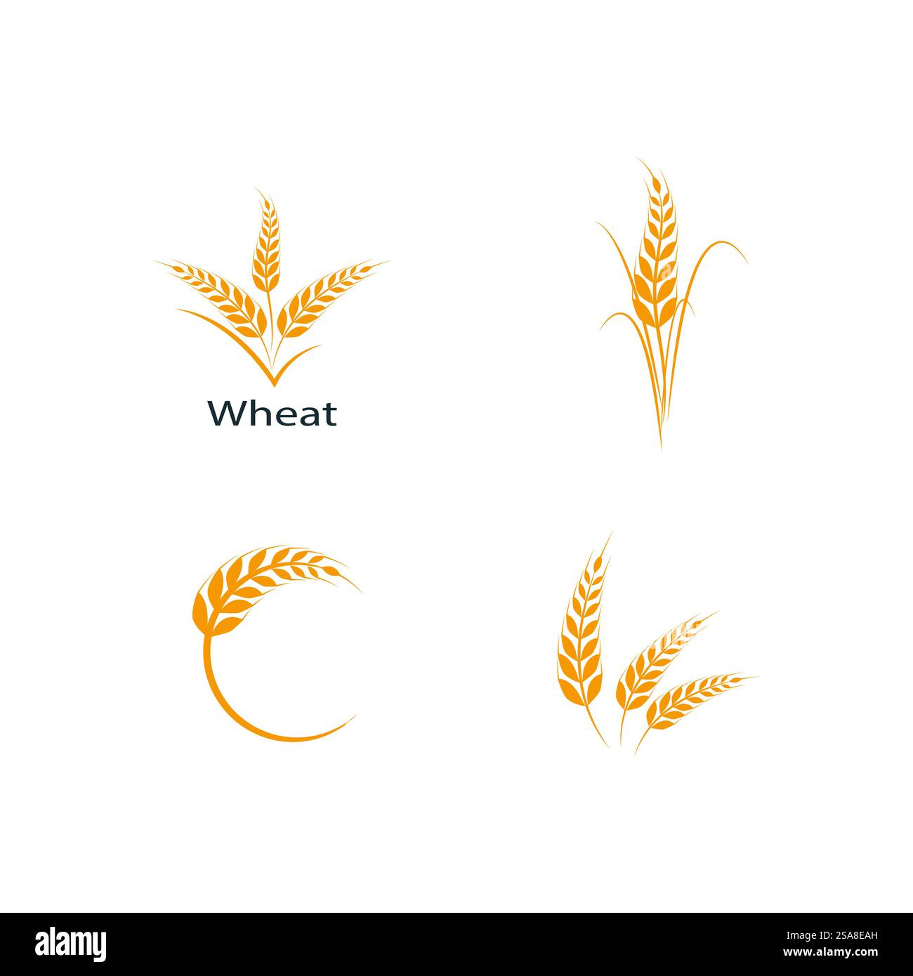 Agriculture wheat logo vector template and symbol Stock Vector Image ...