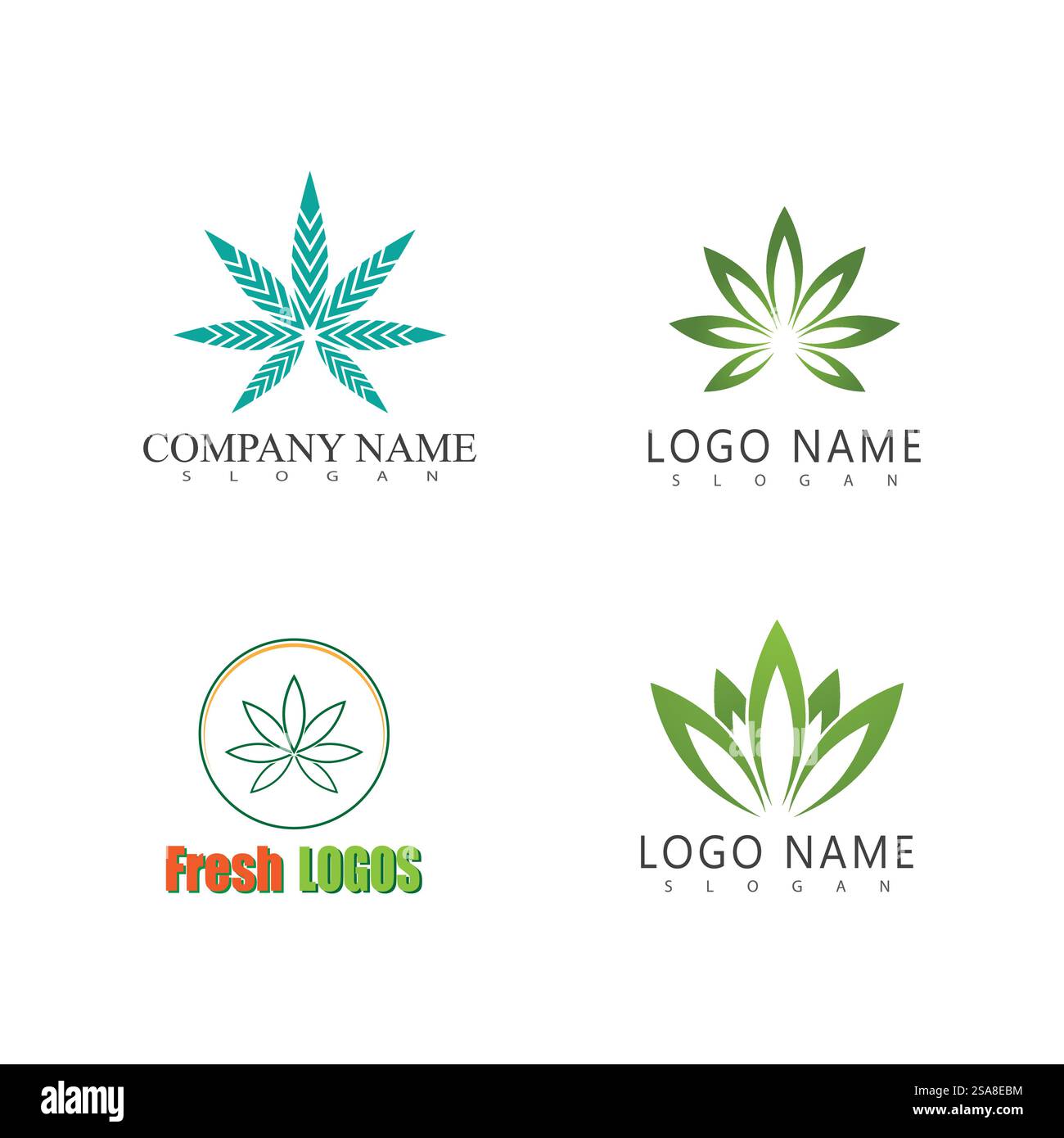 Cannabis logo vector template symbol design Stock Vector Image & Art ...