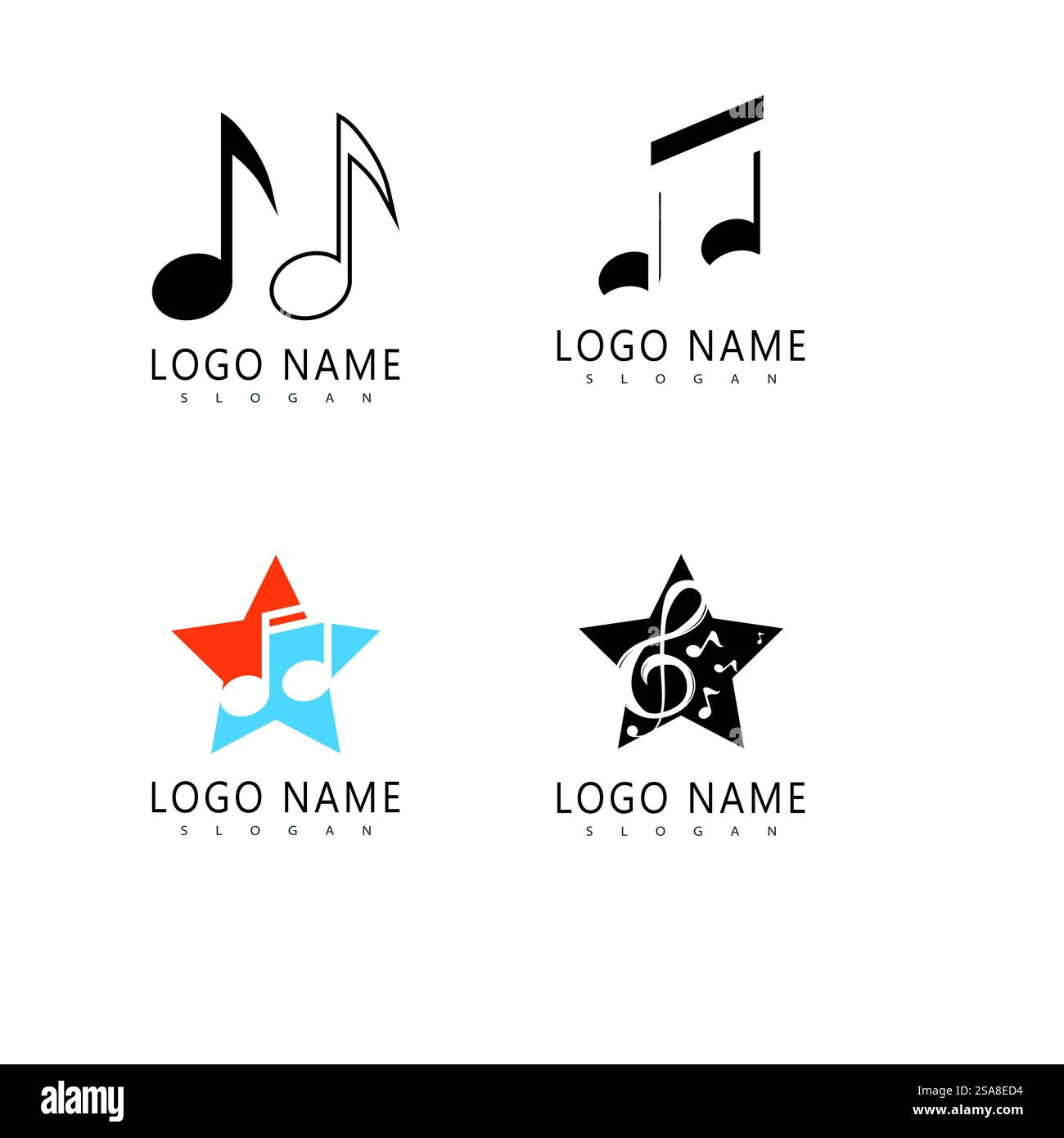 Note music logo vector template symbol design Stock Vector Image & Art ...