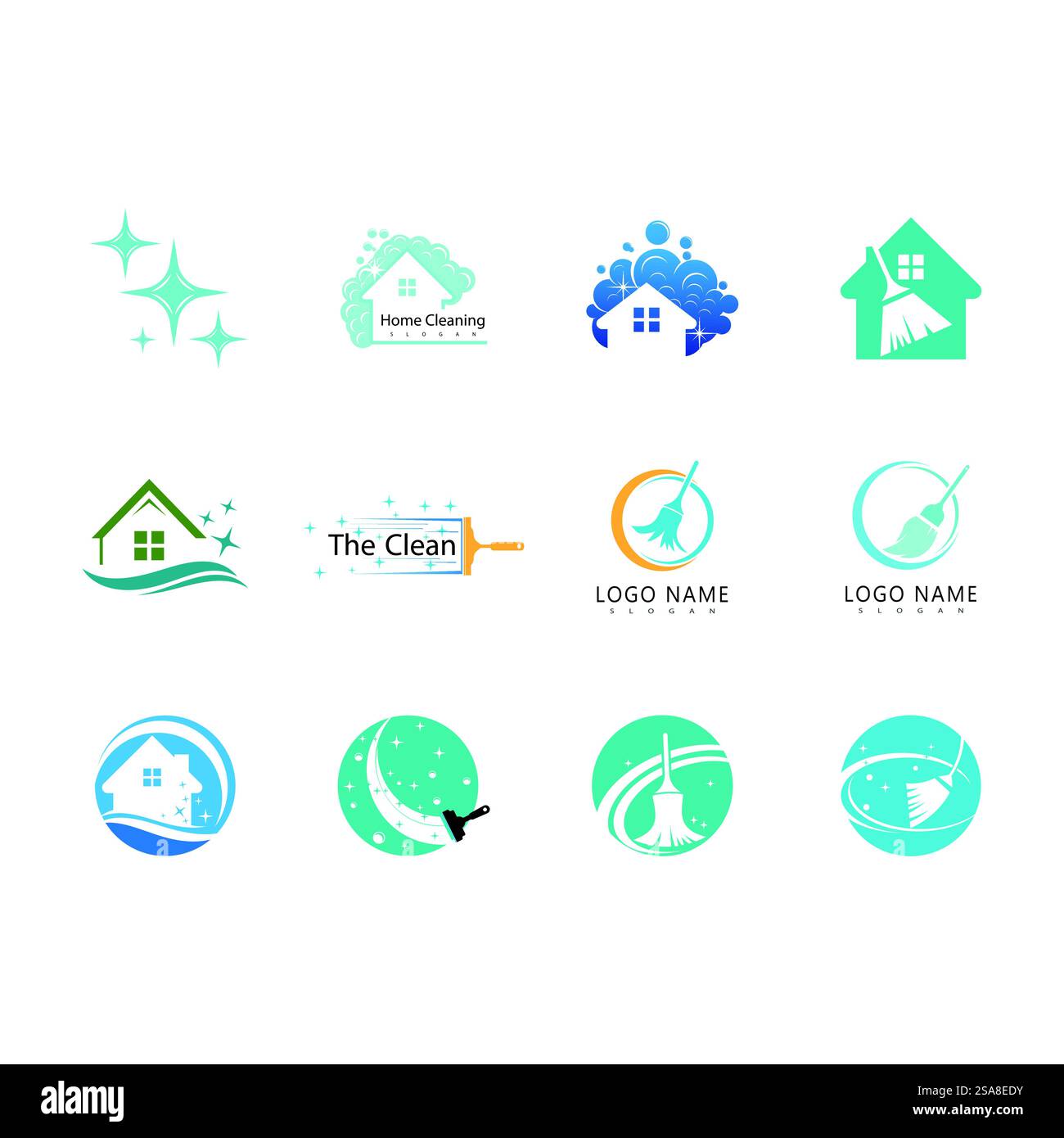 Cleaning logo vector template symbol design Stock Vector Image & Art ...