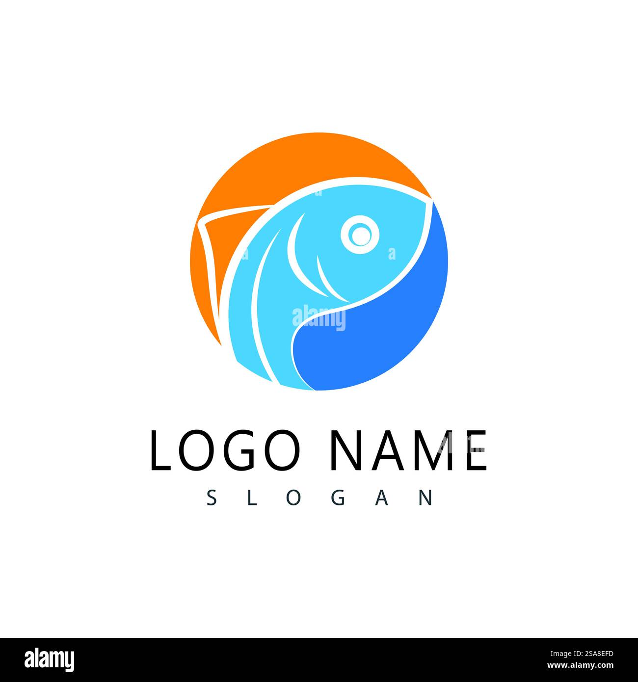 Fishing vector logo design template hi-res stock photography and images ...