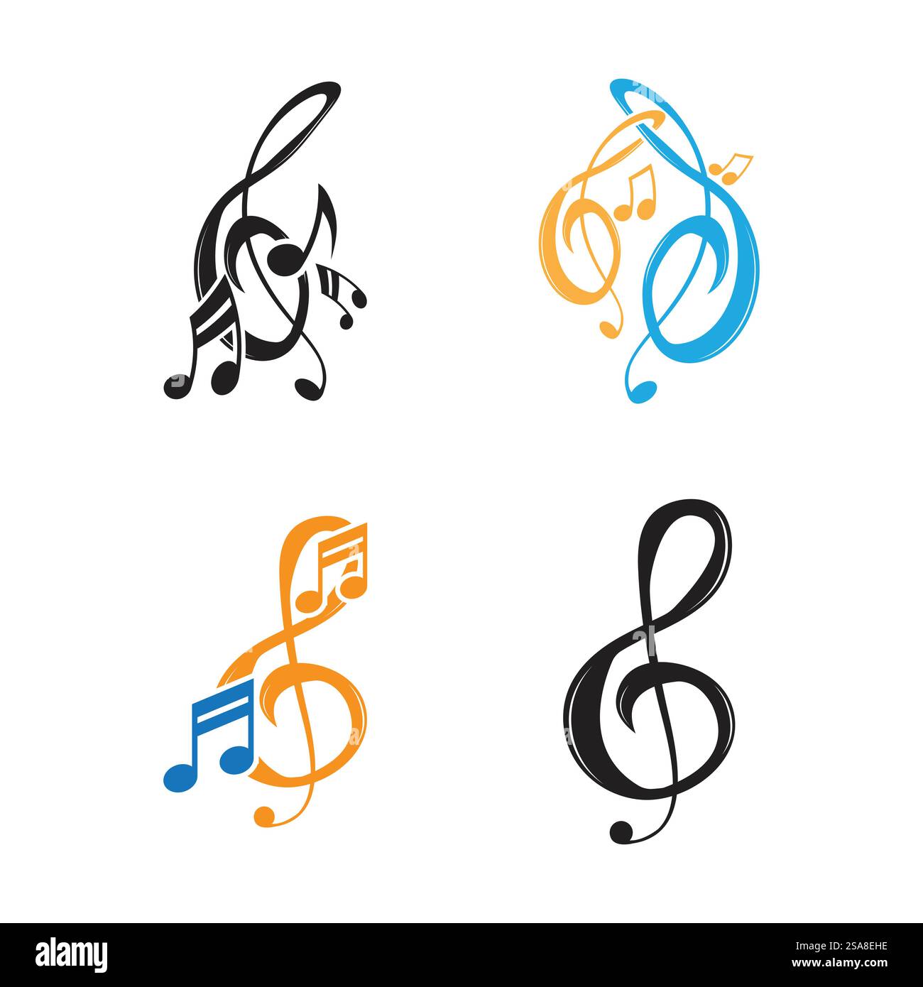 Note music logo vector template symbol design Stock Vector Image & Art ...