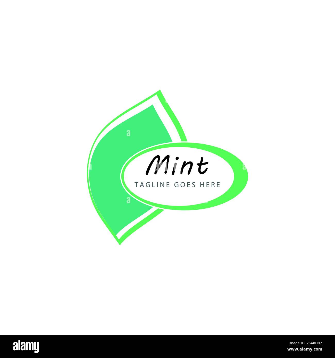 Mint leaf logo vector element template and symbol Stock Vector Image ...