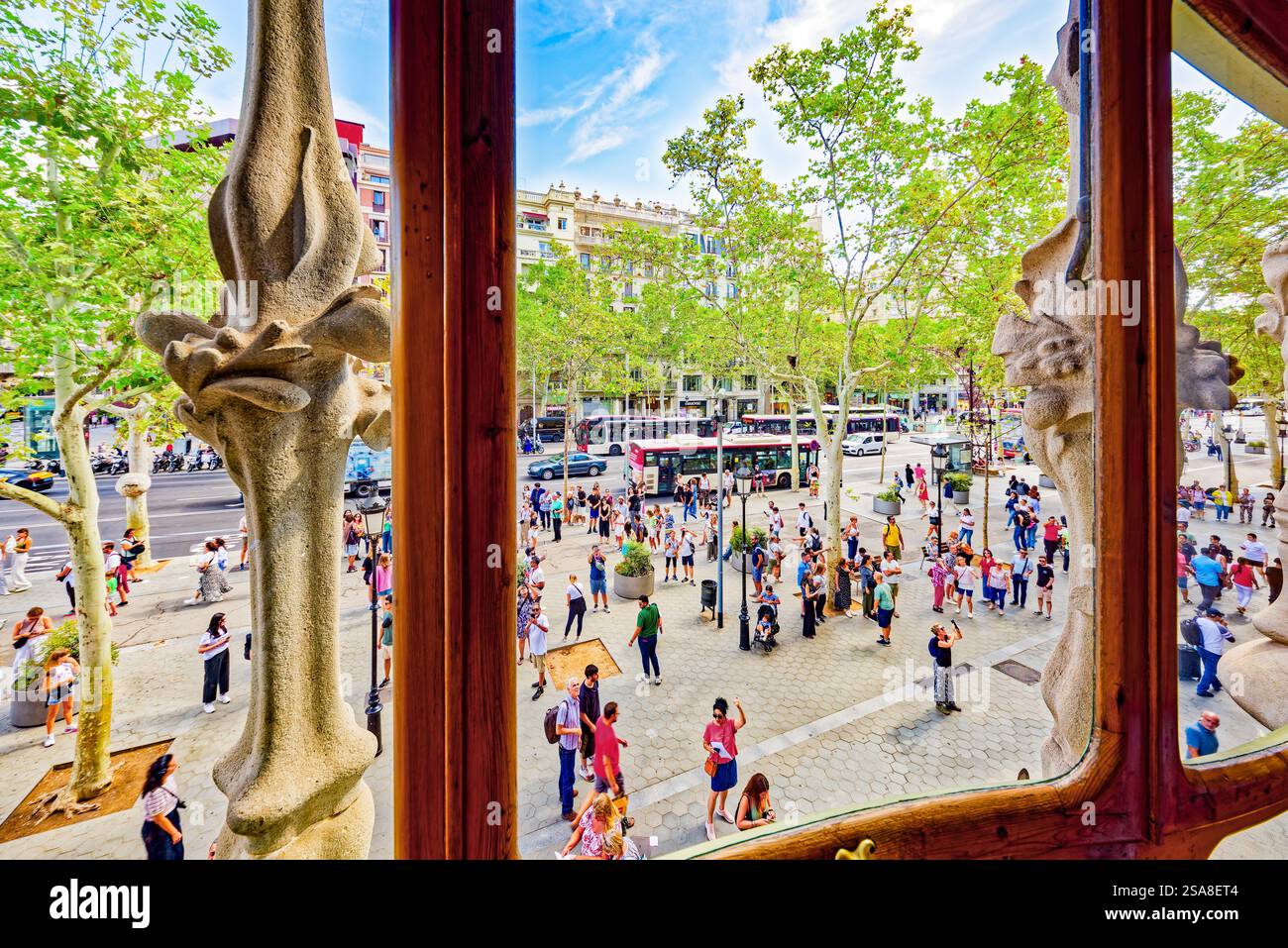 Interior and inner chambers Gaudi's creation- House Casa Batllo. Spain ...