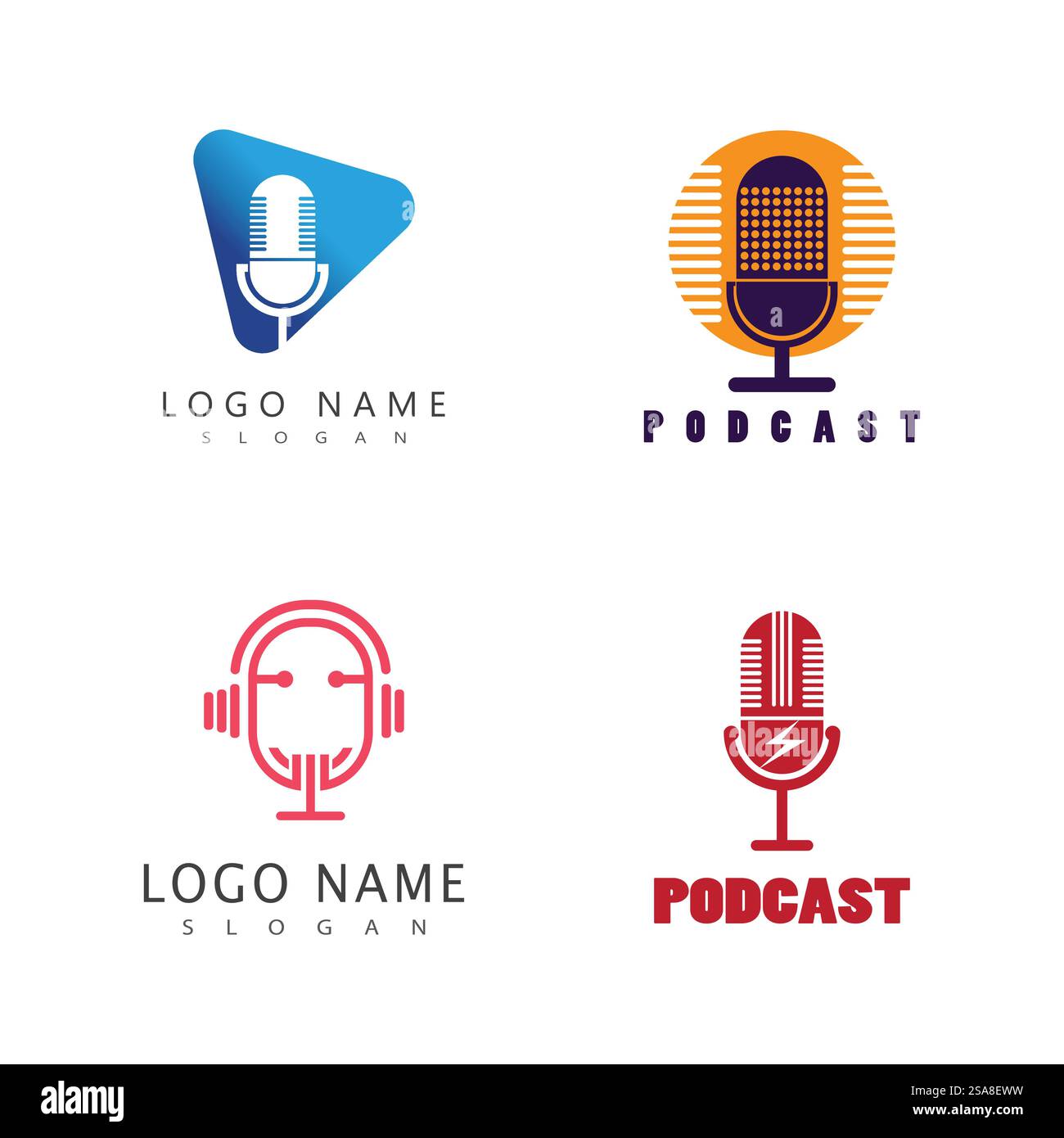 podcast logo vector symbol Stock Vector Image & Art - Alamy