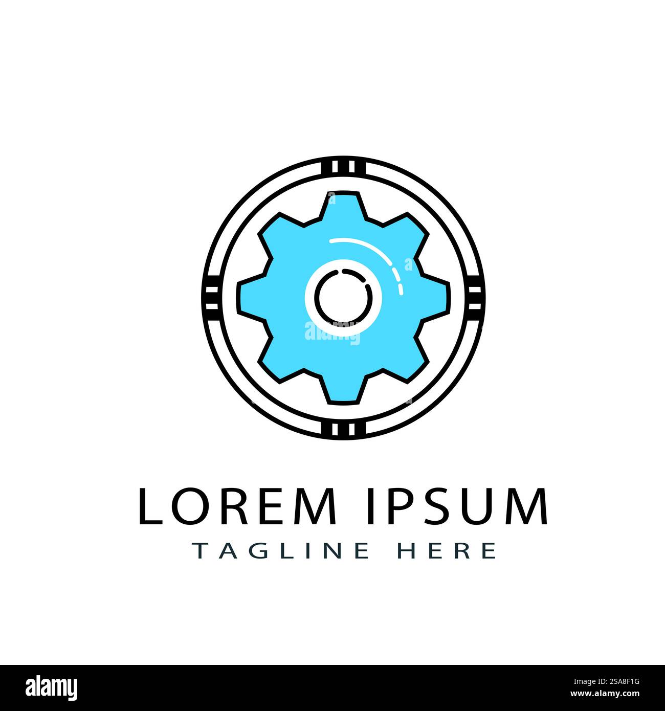 Vector wheel gear logo Stock Vector Images - Alamy