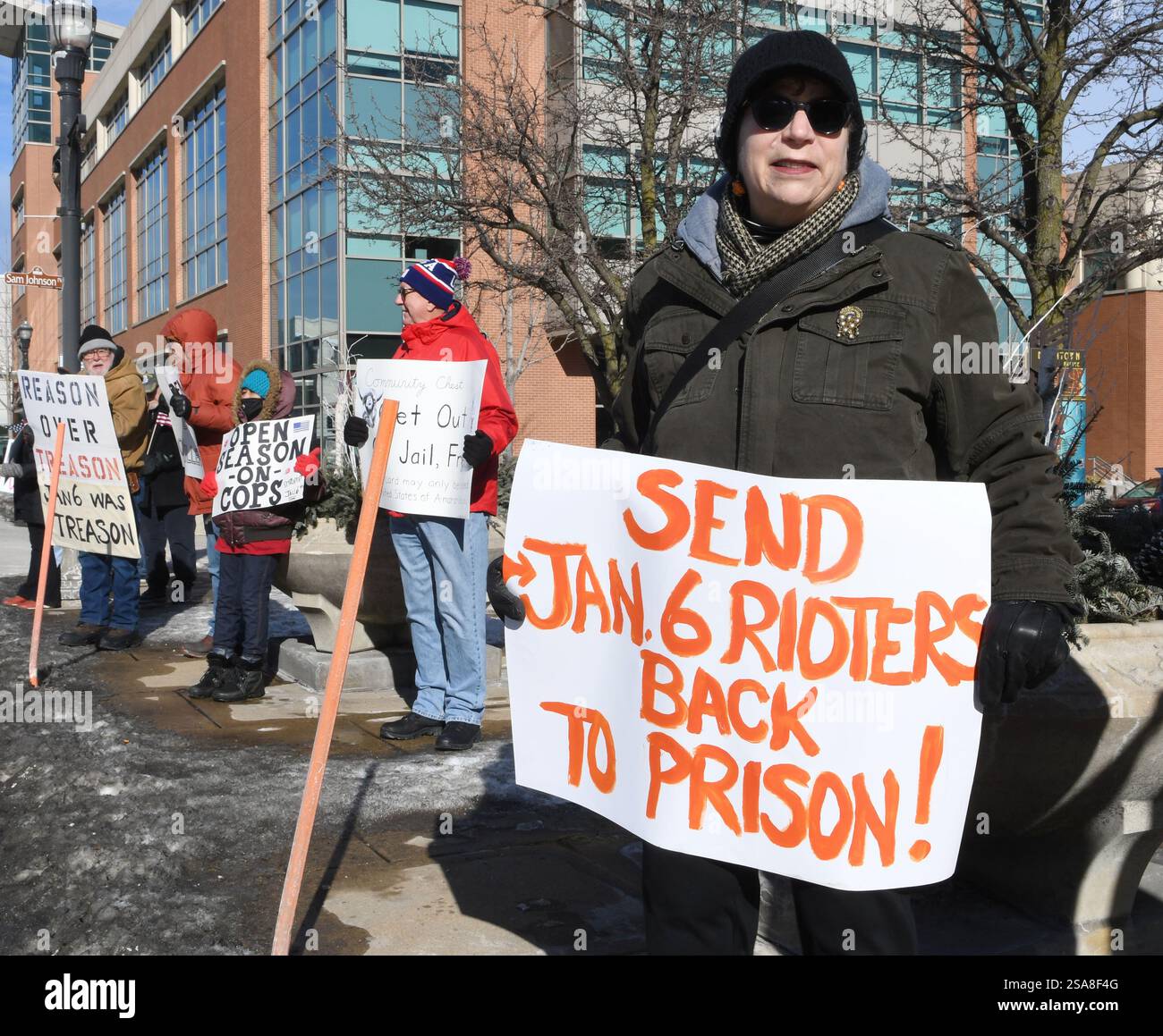 Racine, Wisconsin, USA. 27th Jan, 2025. Two dozen people, including ...