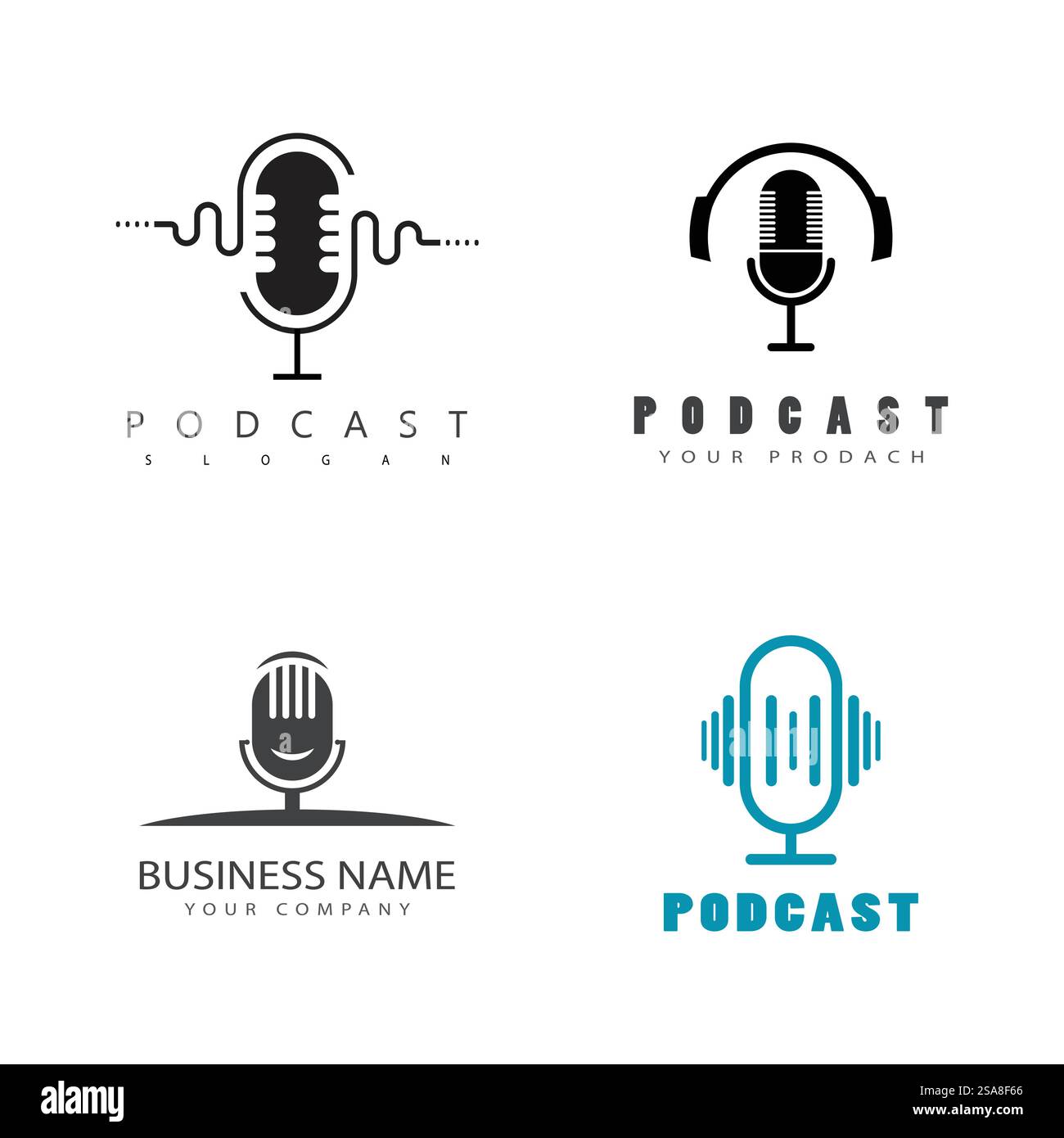 podcast logo vector symbol Stock Vector Image & Art - Alamy