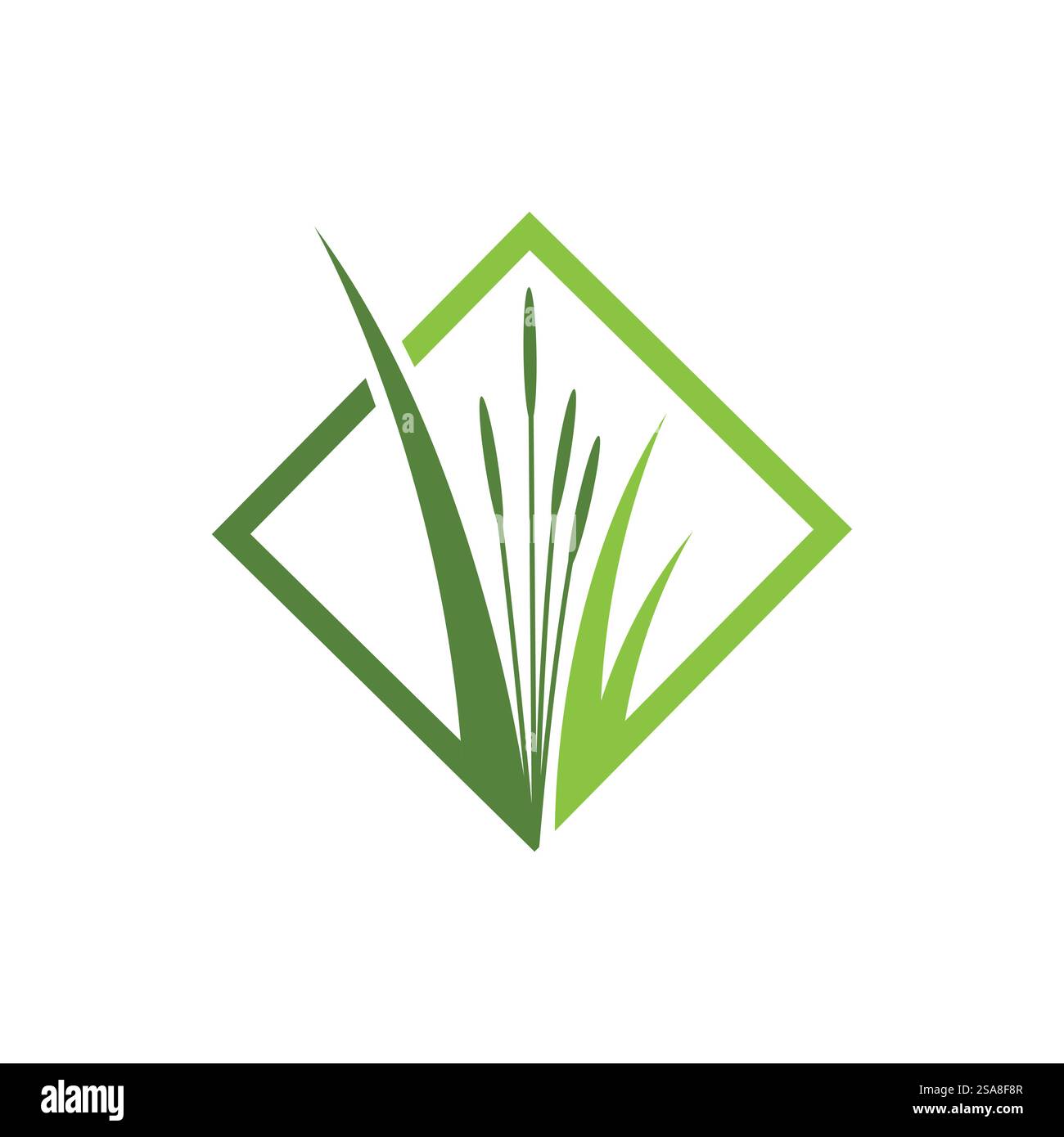 Grass logo vector template element and symbol Stock Vector Image & Art ...