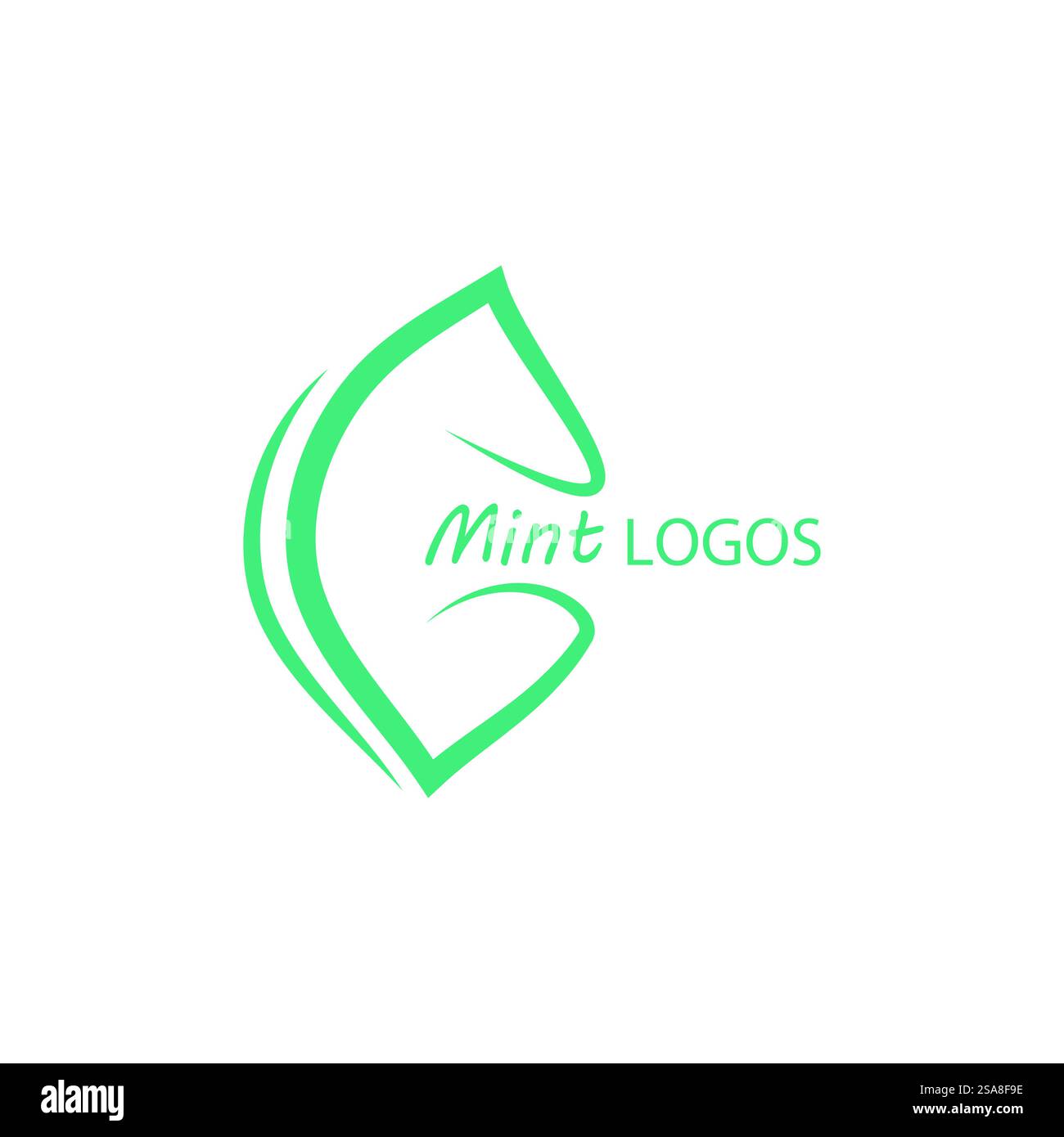 Mint leaf logo vector element template and symbol Stock Vector Image ...