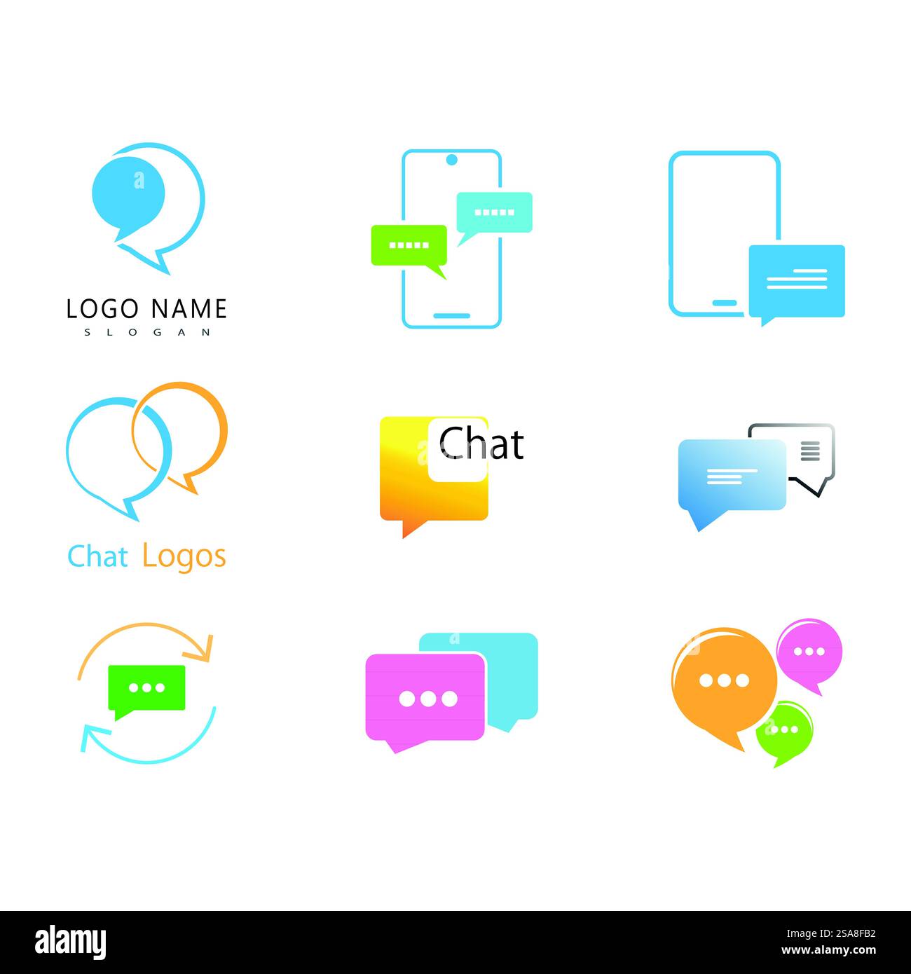 Chat talk pixel perfect logo vector symbol Stock Vector Image & Art - Alamy