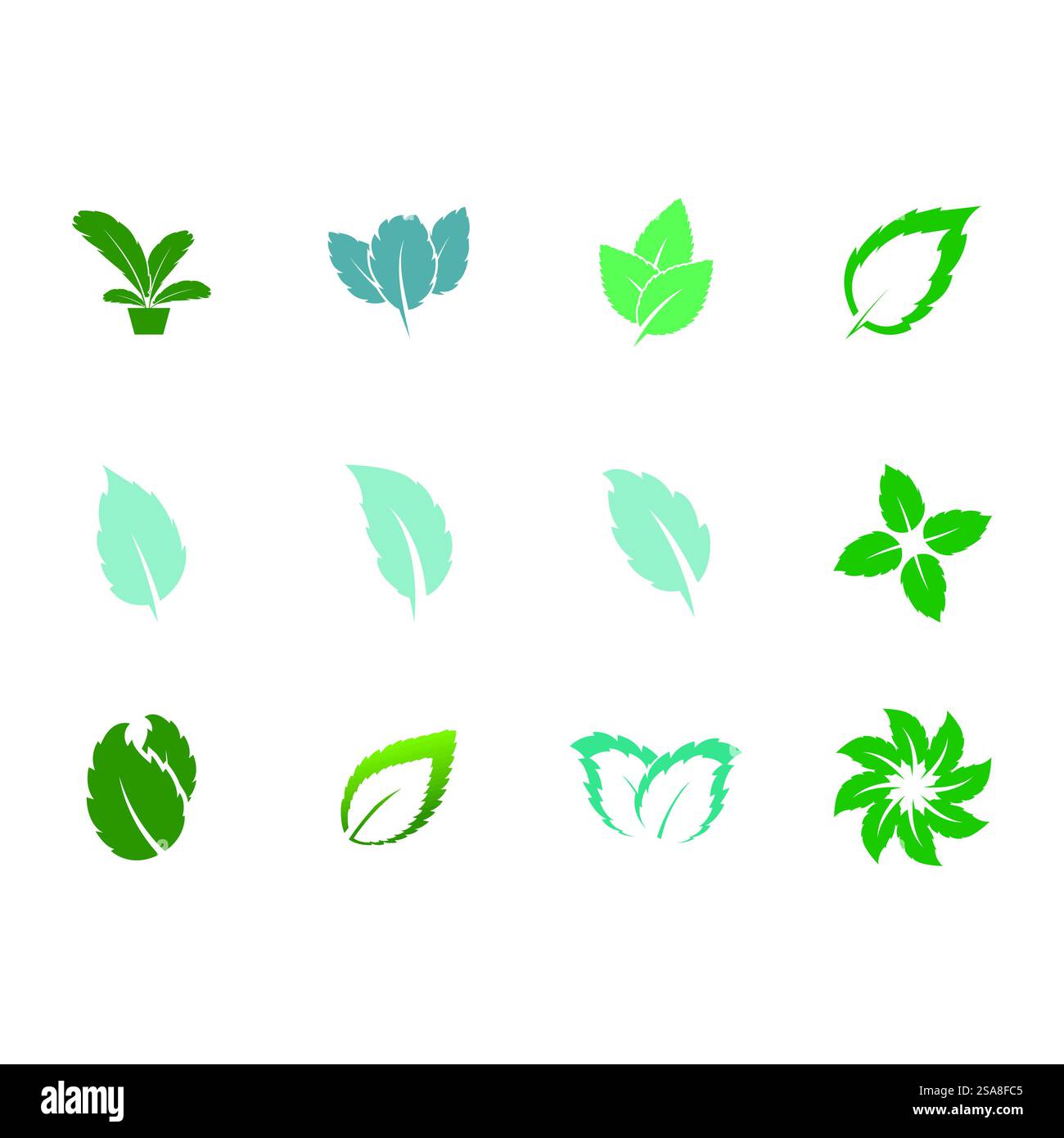 Leaf mint logo vector template symbol design Stock Vector Image & Art ...