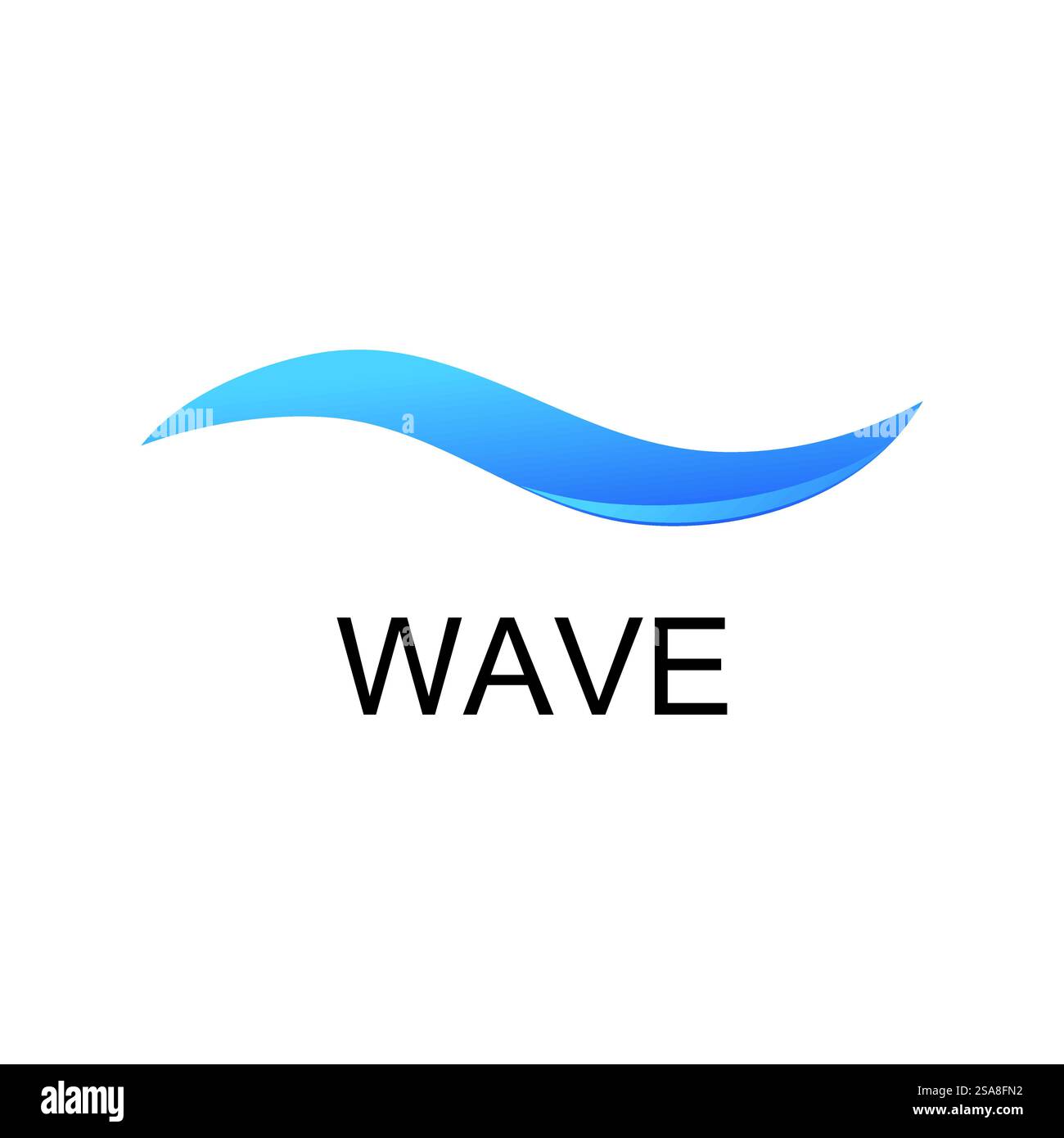 Blue curly ocean wave symbol hi-res stock photography and images - Alamy