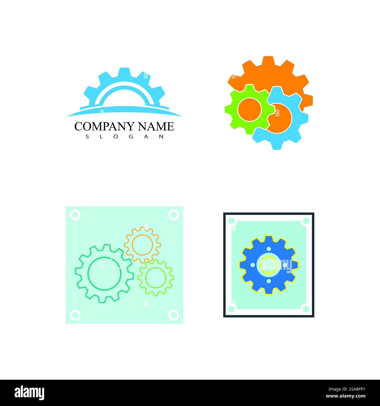 Gear logo symbol hi-res stock photography and images - Alamy