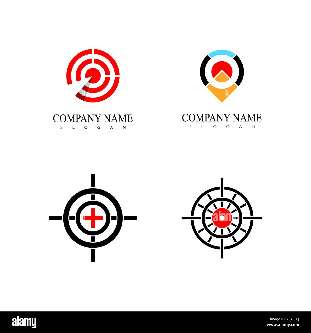 Target icon vector ilustration template Stock Vector Image & Art - Alamy