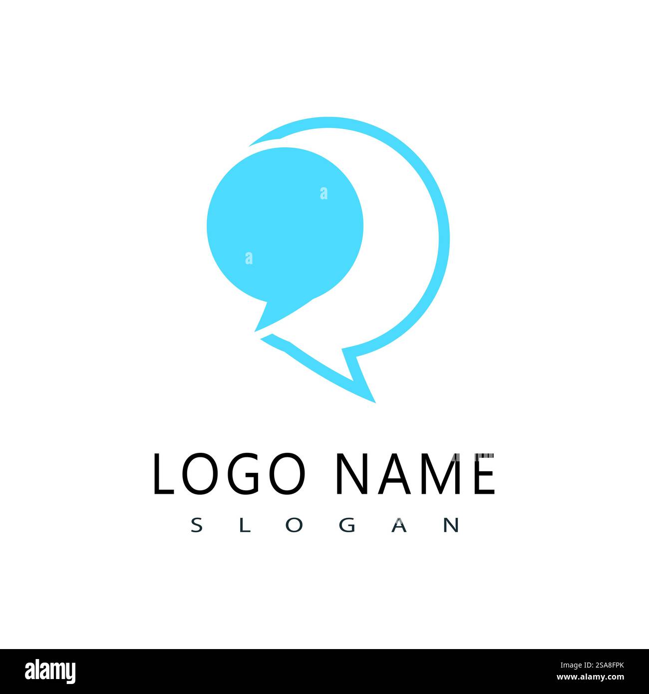 Chat talk pixel perfect logo vector symbol Stock Vector Image & Art - Alamy
