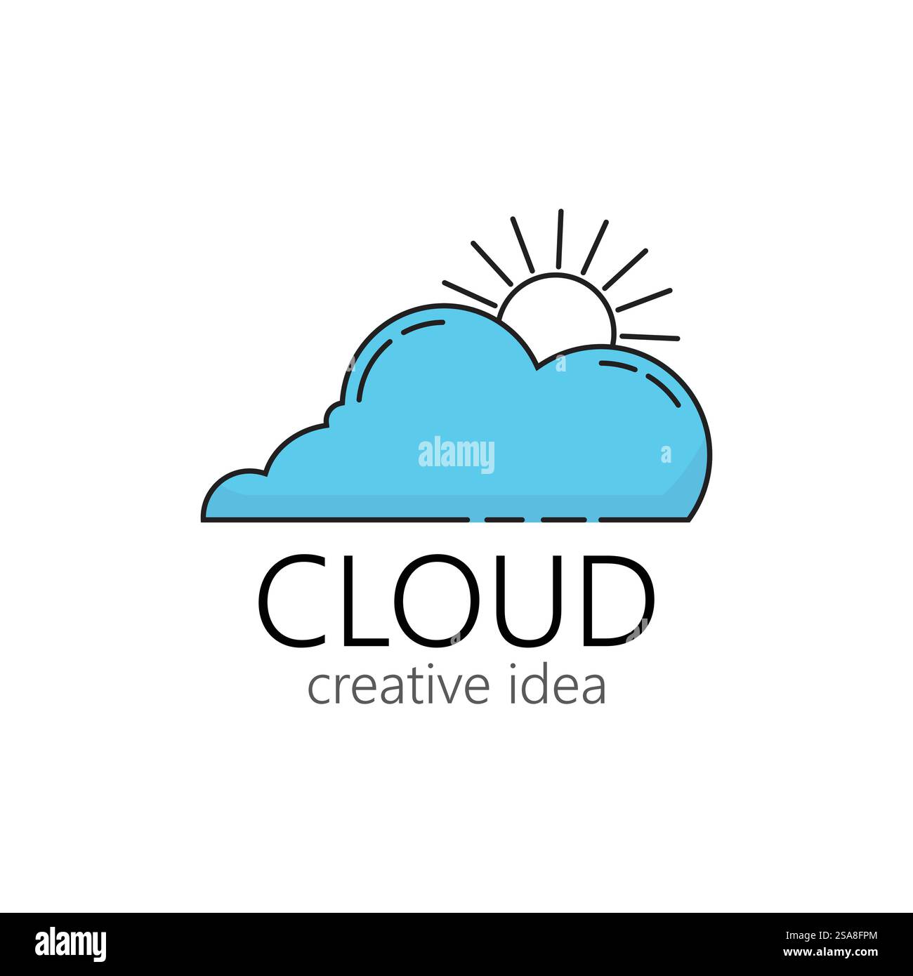 Flat cloud upload icon Cut Out Stock Images & Pictures - Alamy