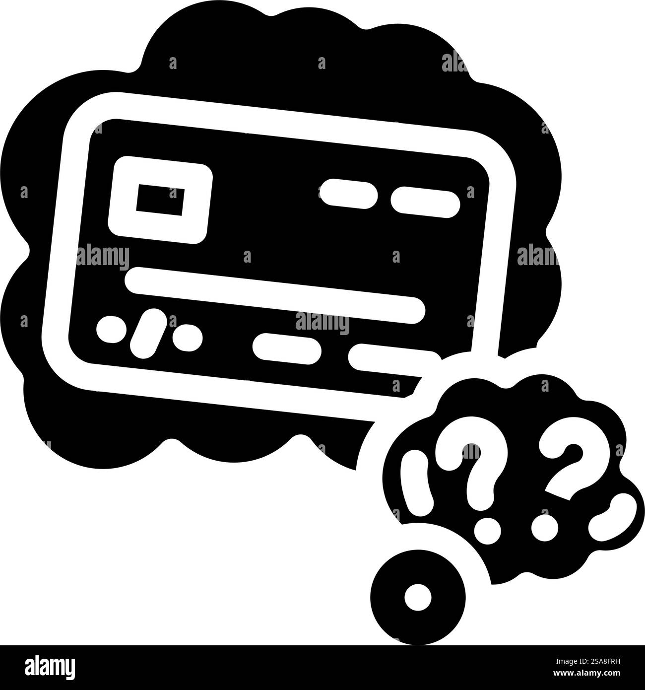 lost card bank payment glyph icon vector. lost card bank payment sign ...