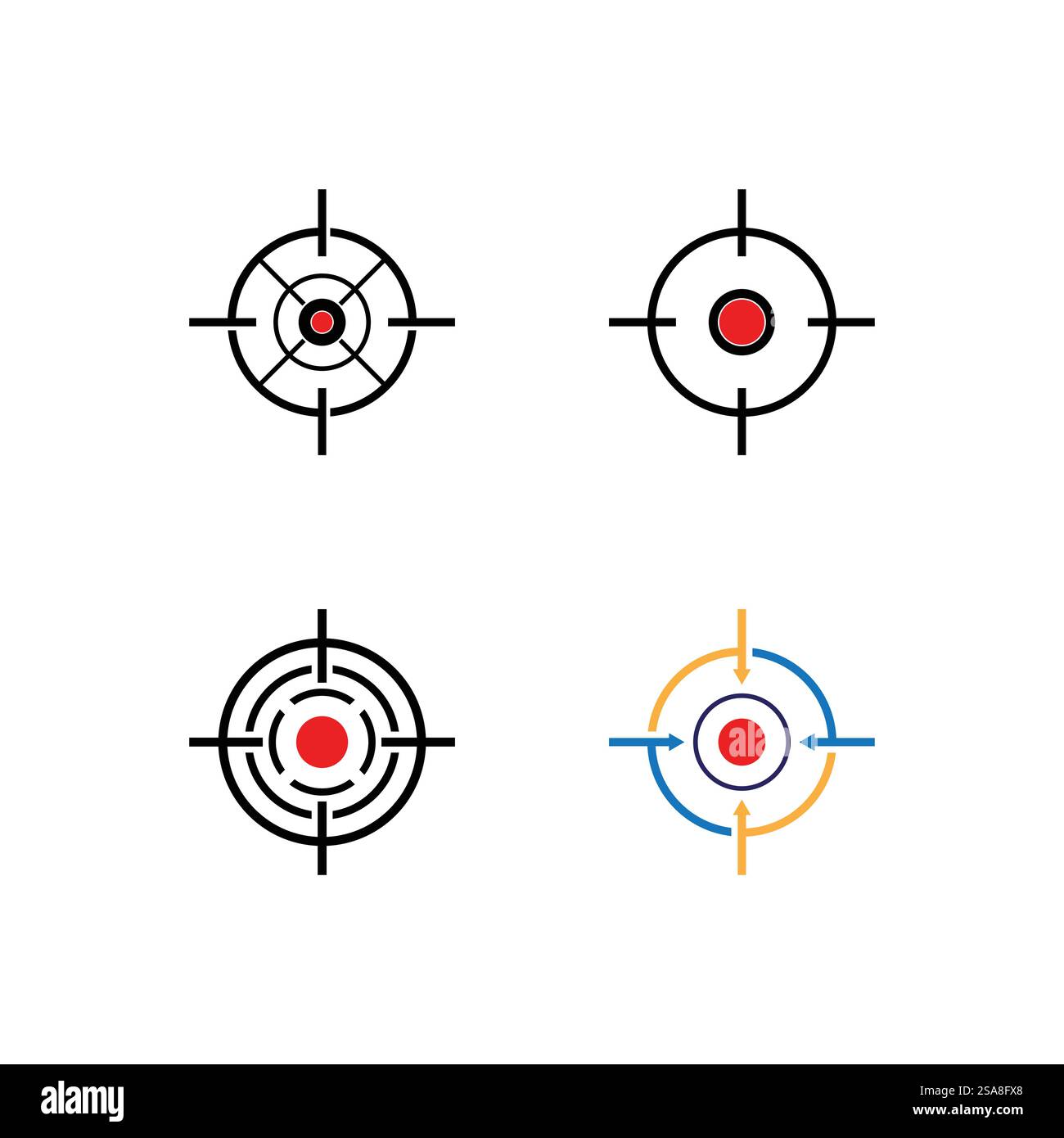 Target icon vector ilustration template Stock Vector Image & Art - Alamy