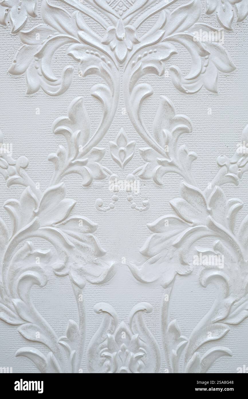 Pattern on a white wall. Texture of patterns on the wall Stock Photo ...