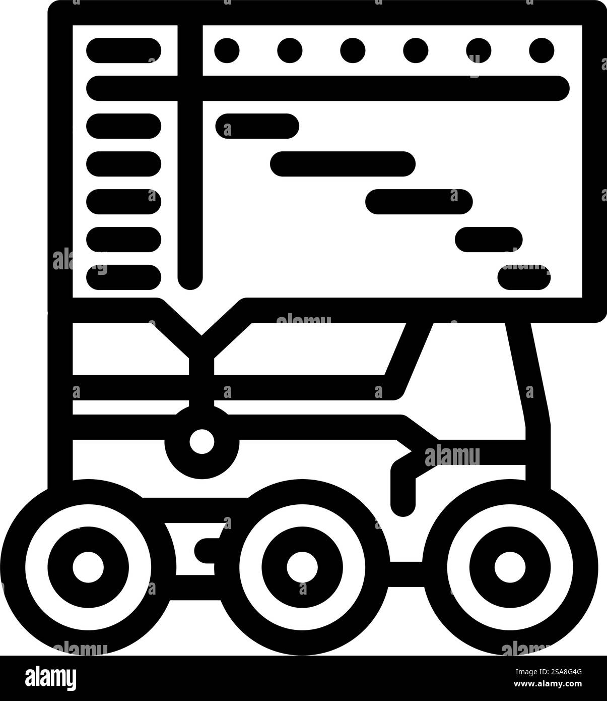delivery scheduler autonomous line icon vector. delivery scheduler ...