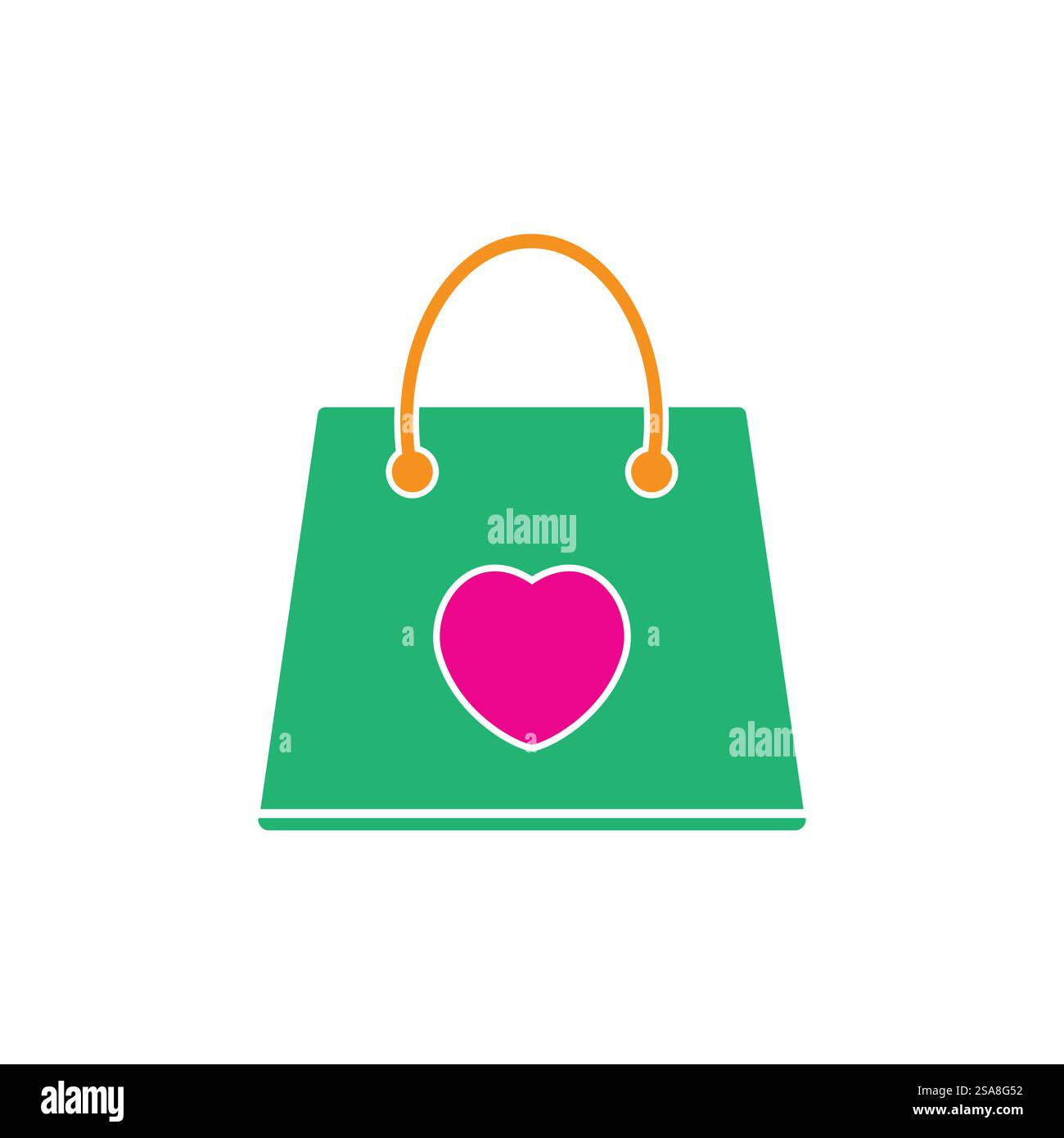 Shopping bag illustration logo vector flat design template Stock Vector ...