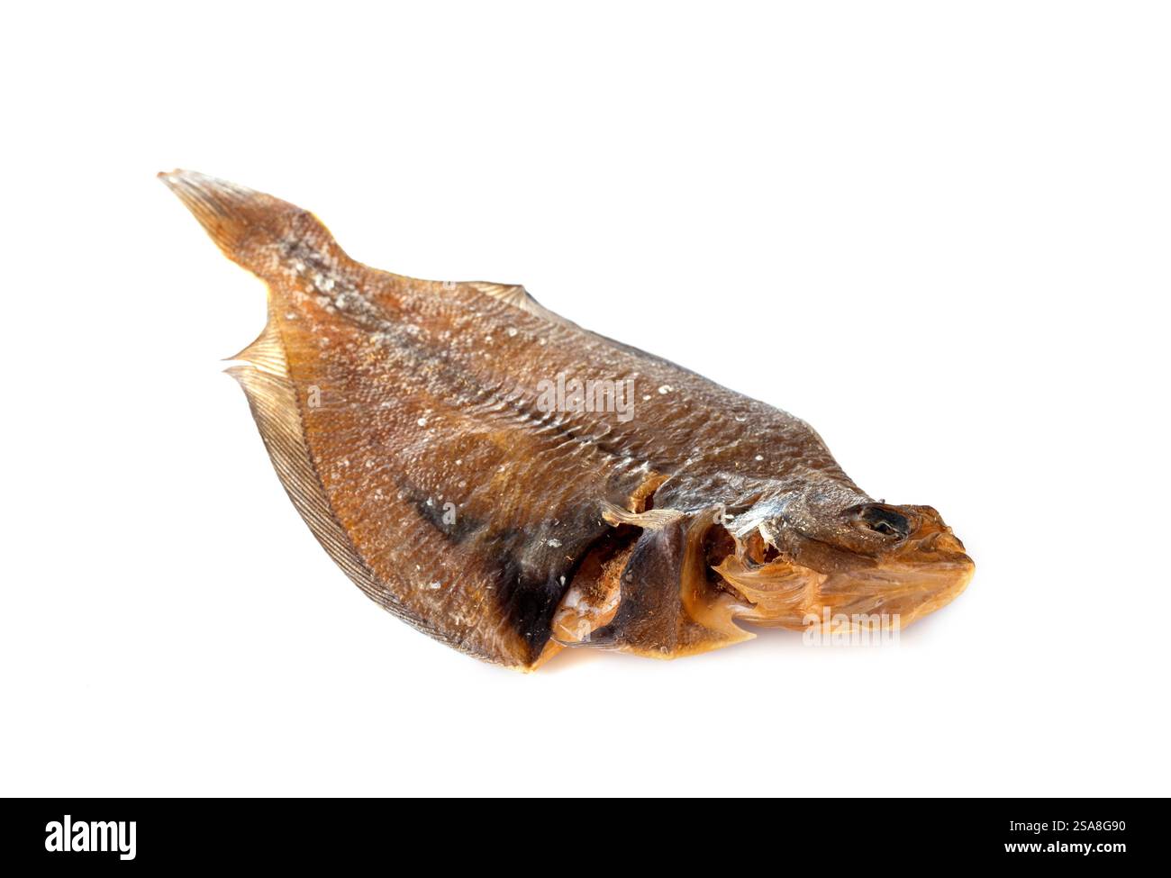 dried fish for dog in front of white background Stock Photo - Alamy