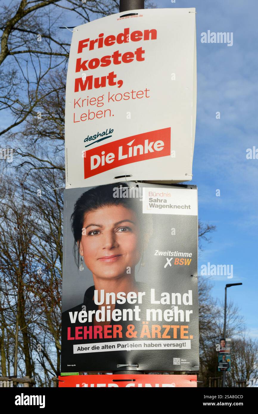 Heidelberg, Germany - January 25th 2025: Election posters for federal ...