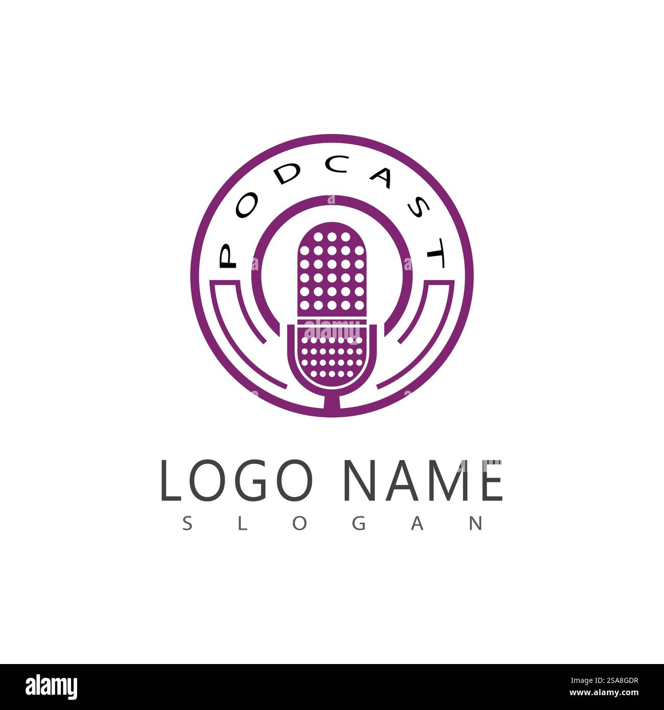 podcast logo vector symbol Stock Vector Image & Art - Alamy