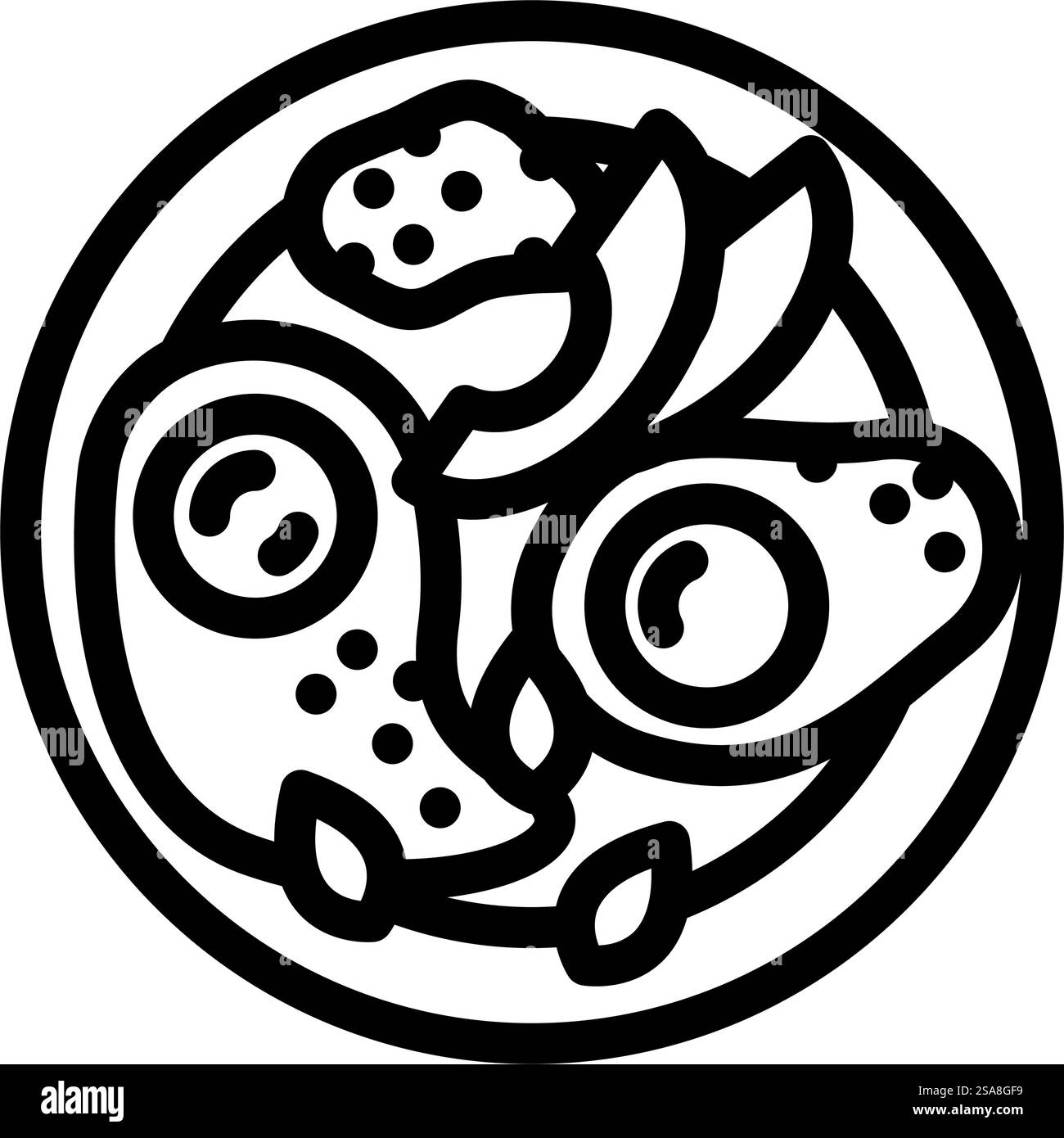 huevos rancheros mexican cuisine line icon vector. huevos rancheros ...