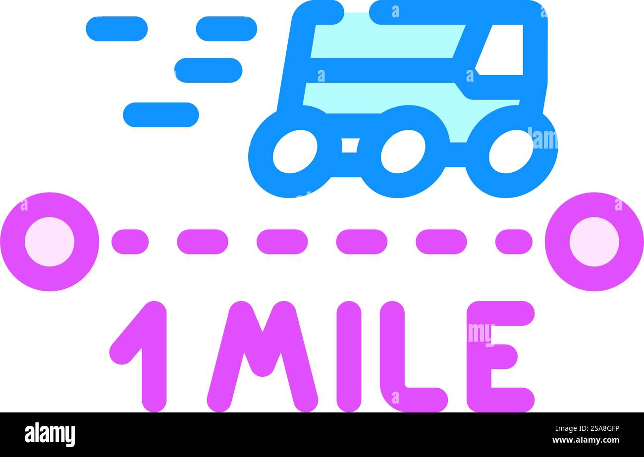 last mile delivery color icon vector. last mile delivery sign. isolated ...