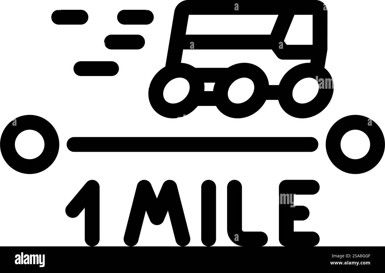 last mile delivery line icon vector. last mile delivery sign. isolated ...