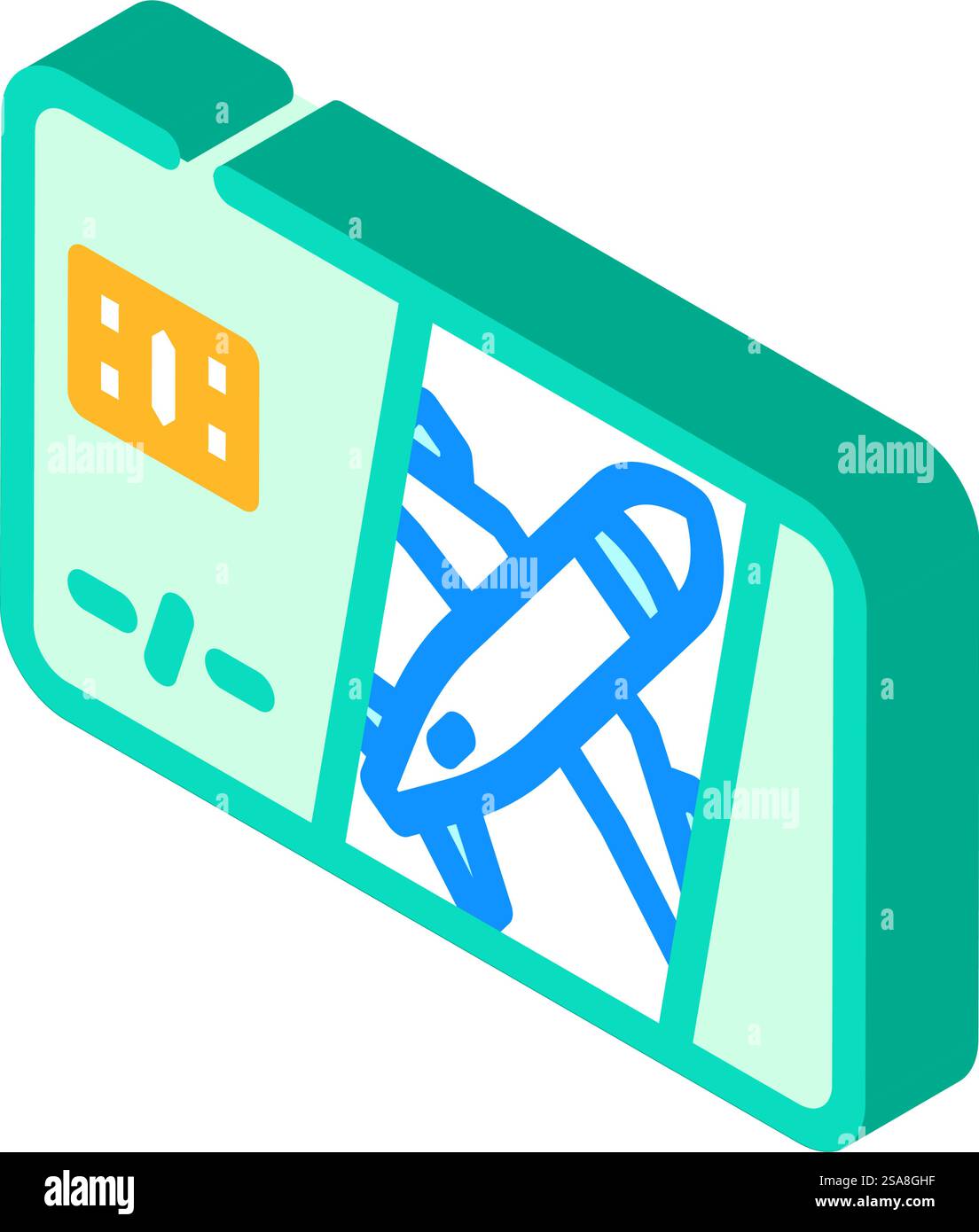 airline miles bank payment isometric icon vector. airline miles bank ...
