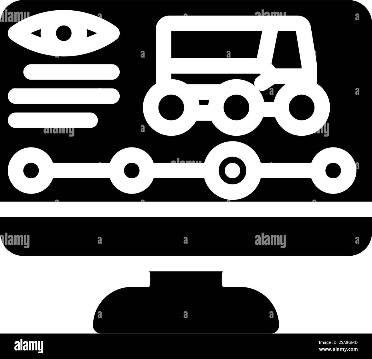 remote monitoring autonomous delivery glyph icon vector. remote ...