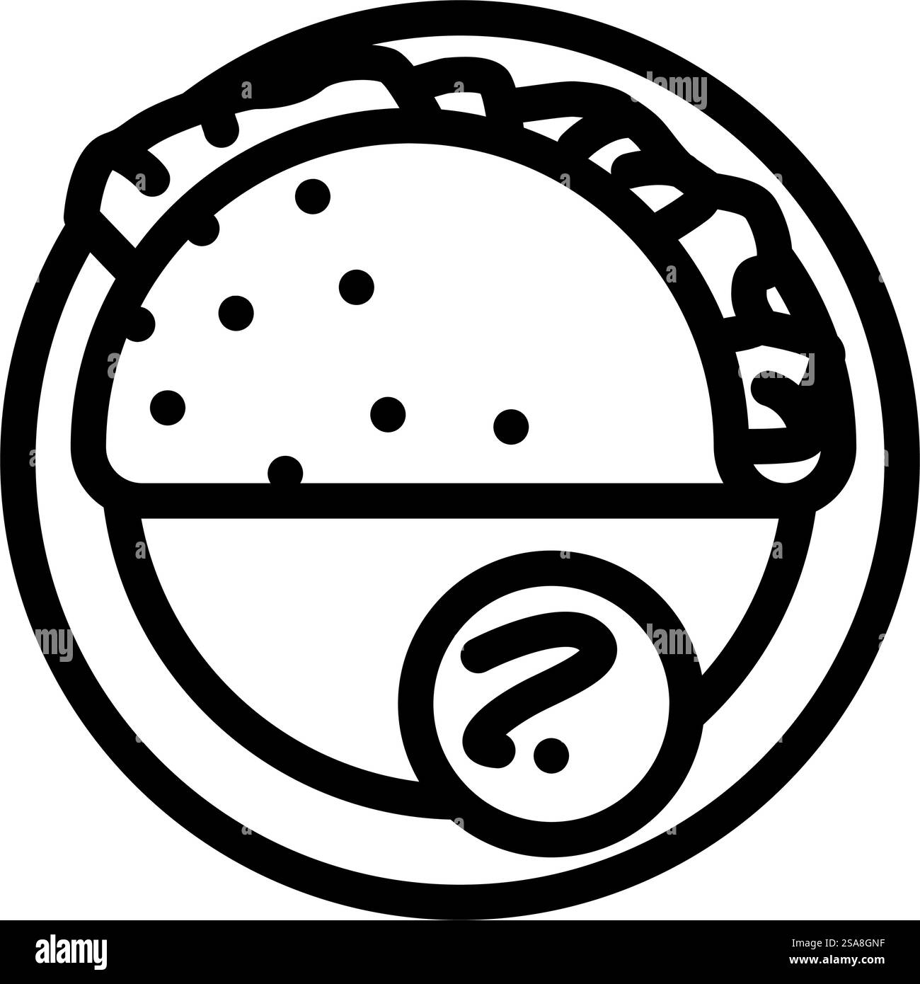 tacos mexican cuisine line icon vector. tacos mexican cuisine sign ...