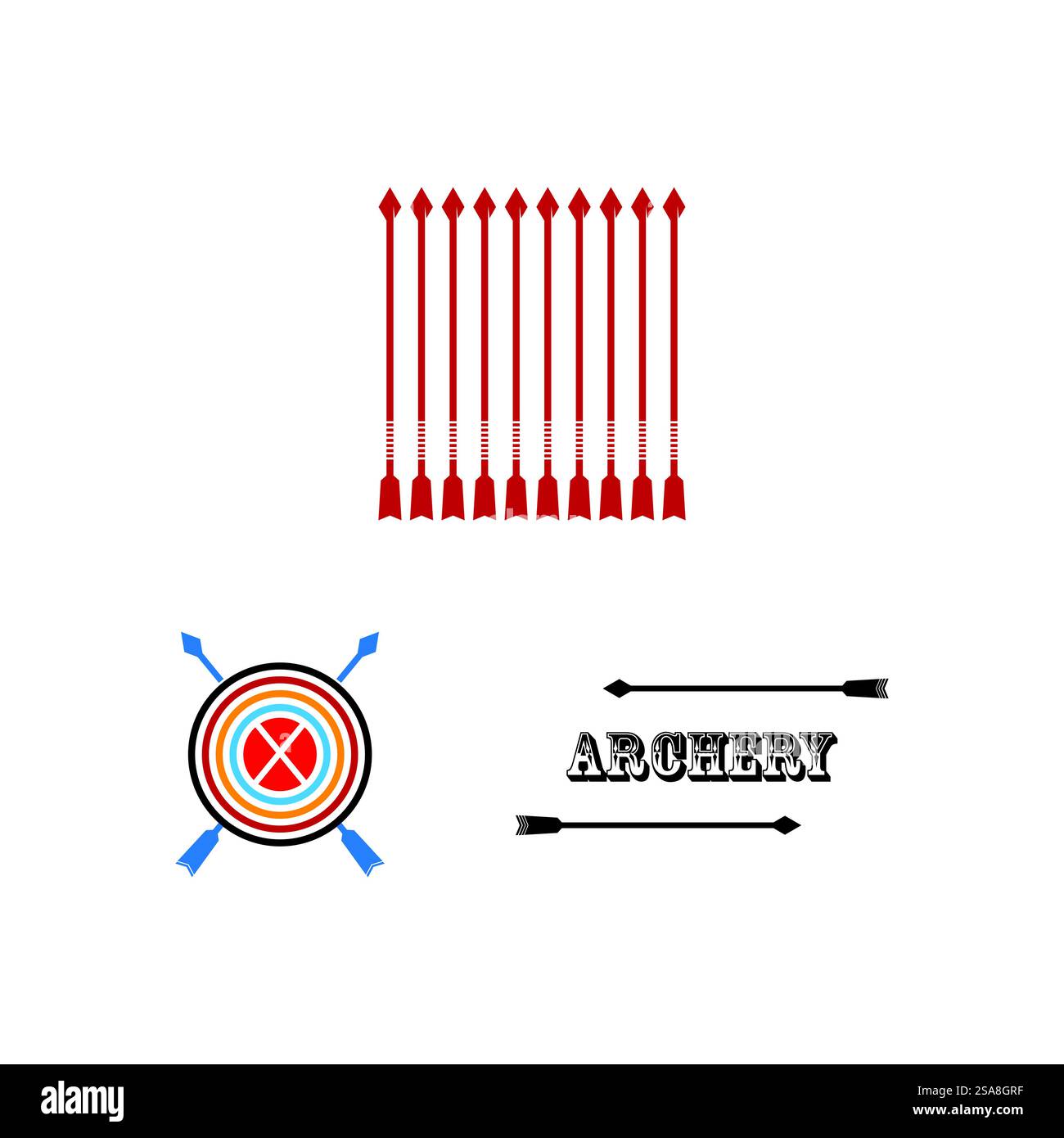 Archery logo vector ilustration flat design Stock Vector Image & Art ...