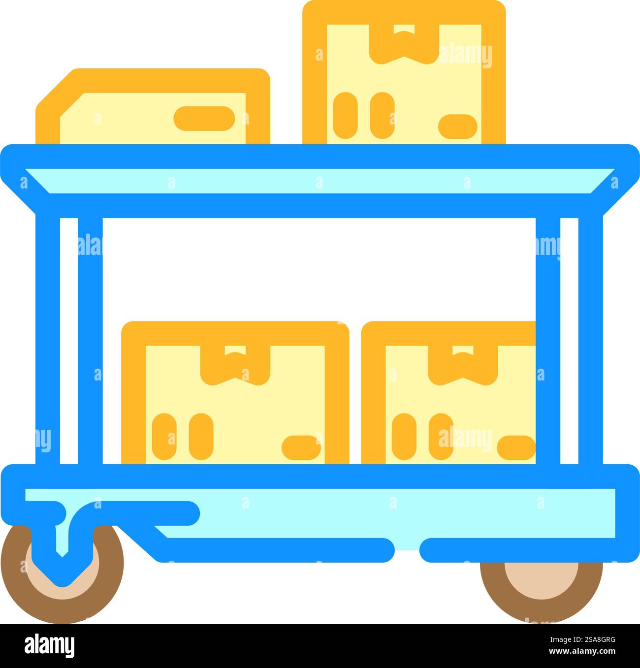 autonomous cart color icon vector. autonomous cart sign. isolated ...