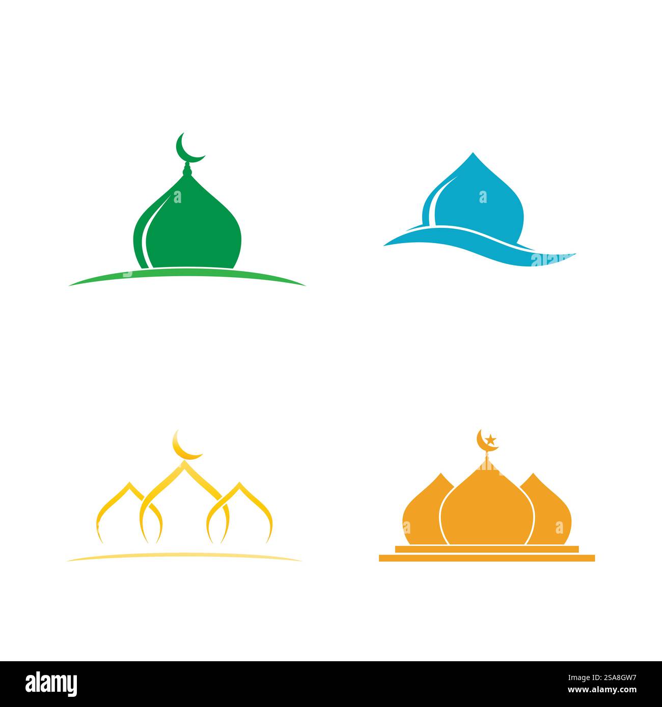 Islamic eid mubarak icon Cut Out Stock Images & Pictures - Alamy