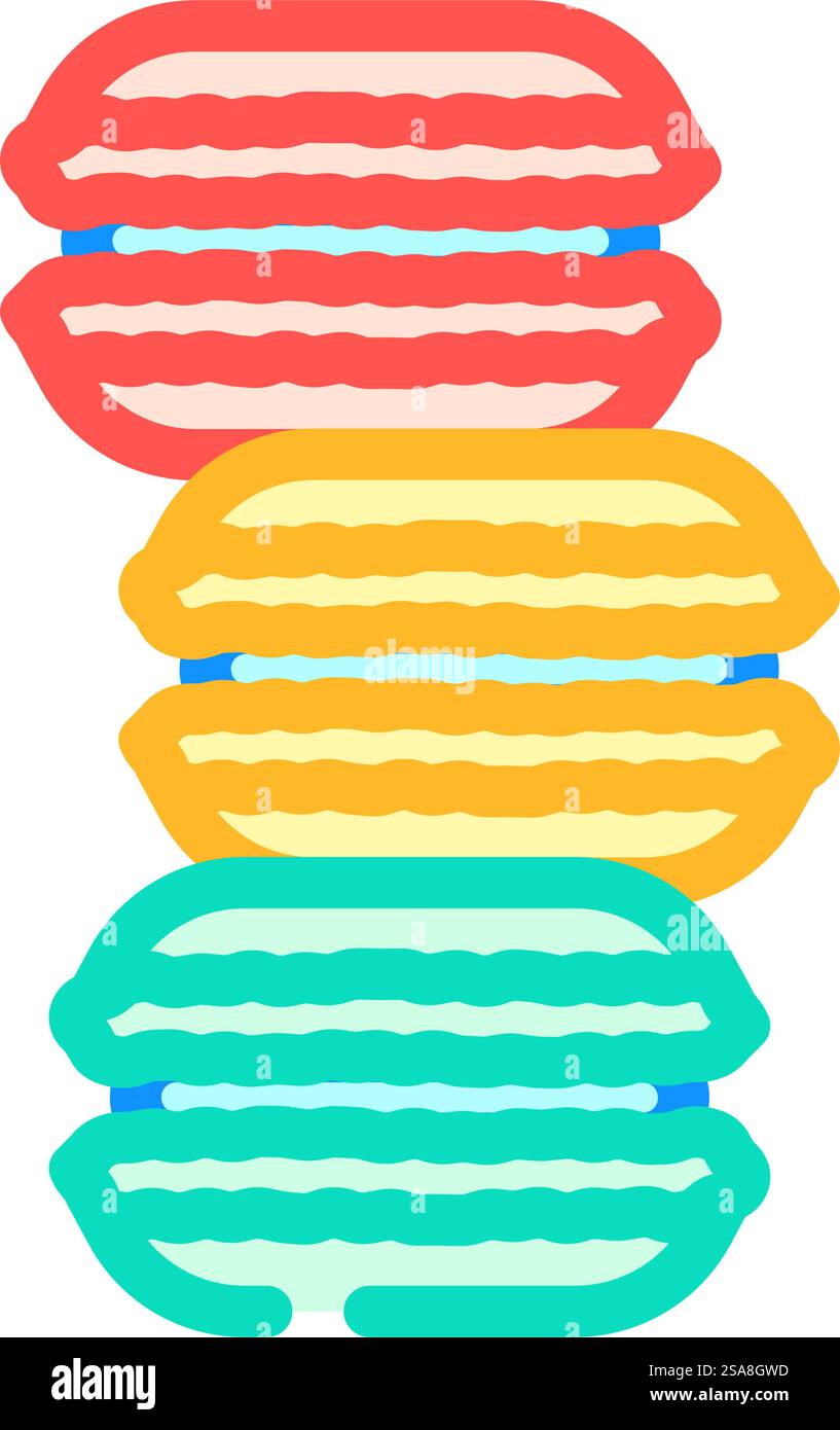 french macarons cooking color icon vector. french macarons cooking sign ...
